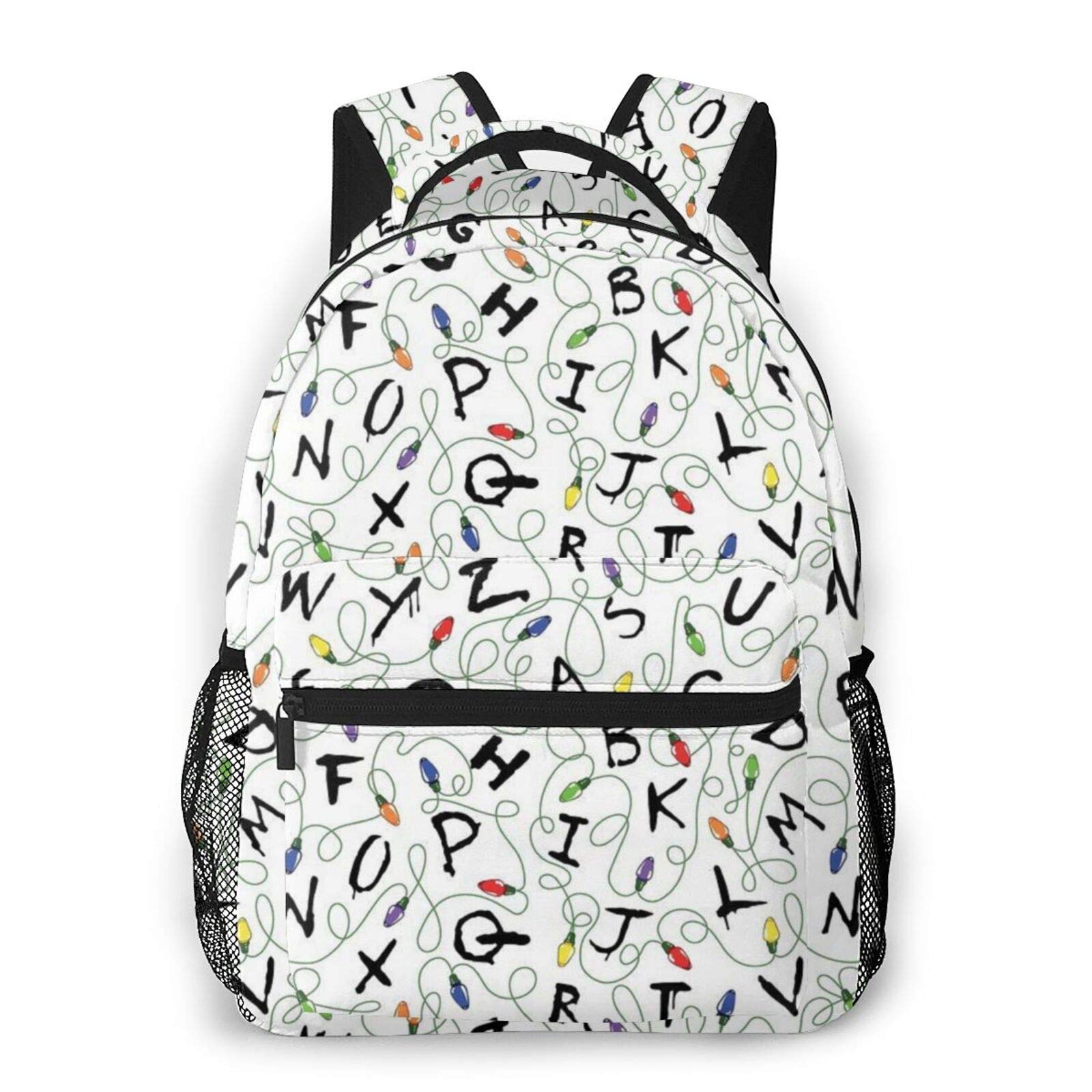 Men's Backpack Multipurpose Colorful Letter White Pattern Laptop ...