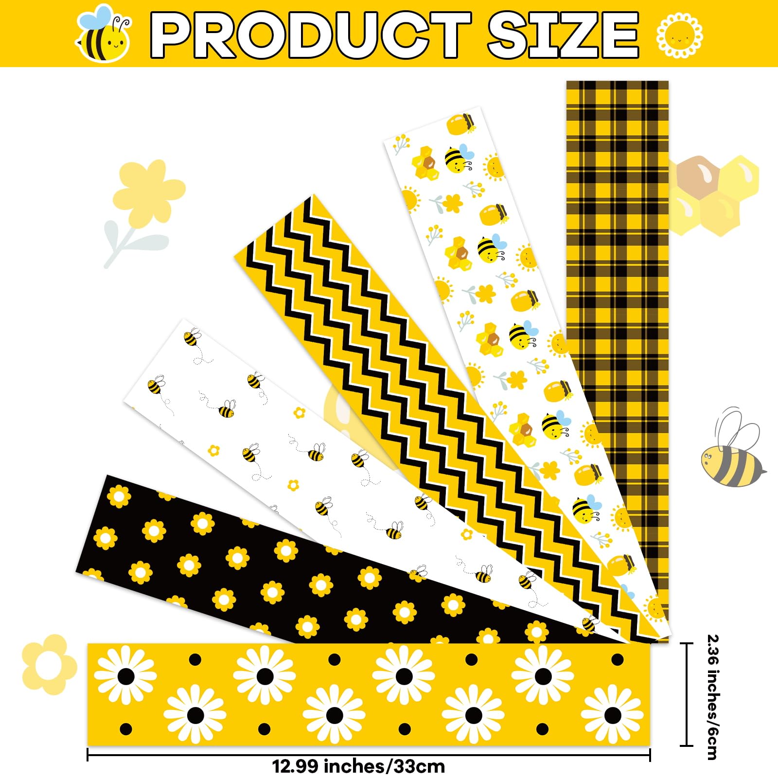 Snapklik.com : 71Ft Bee Paper Bulletin Board Borders Bumble Bee ...