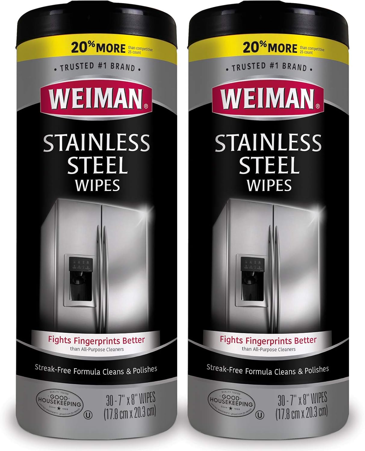 Amazon.com: Weiman Stainless Steel Cleaning Wipes [2 Pack] Removes ...