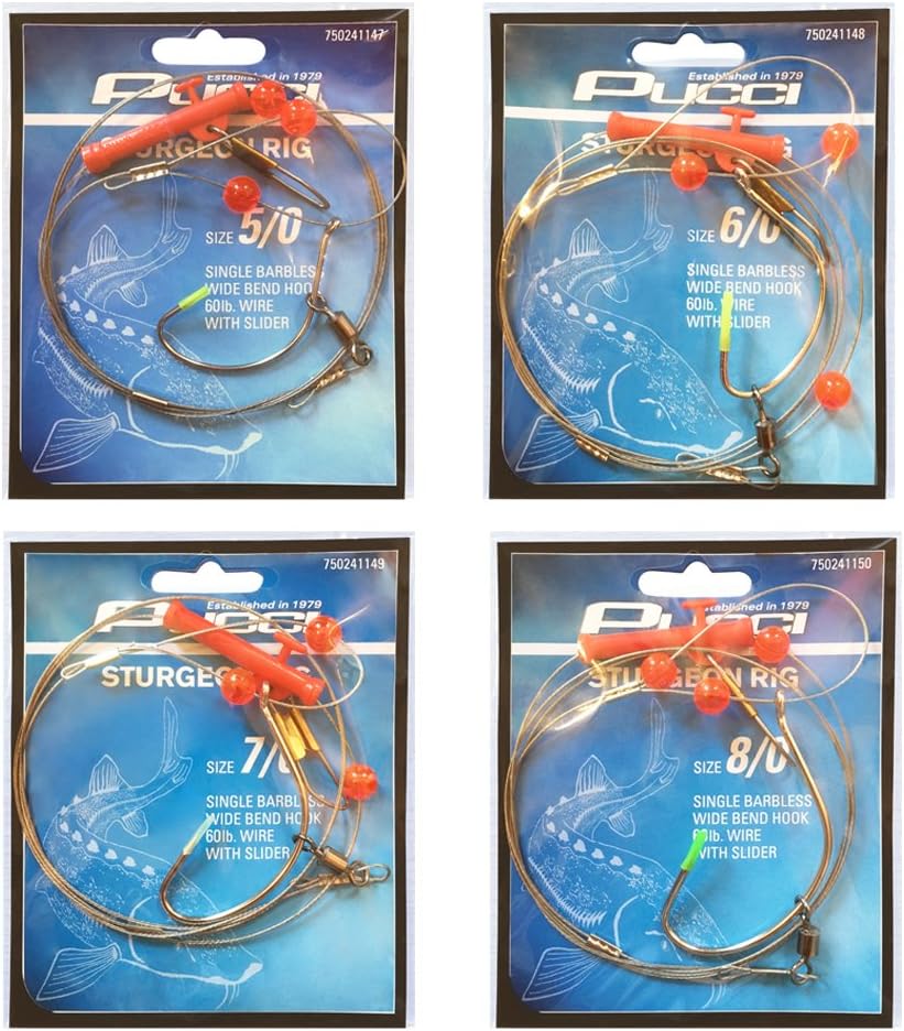 Amazon.com : P-Line Bundle: Fishing Sturgeon Rig with Slider Set - Size ...