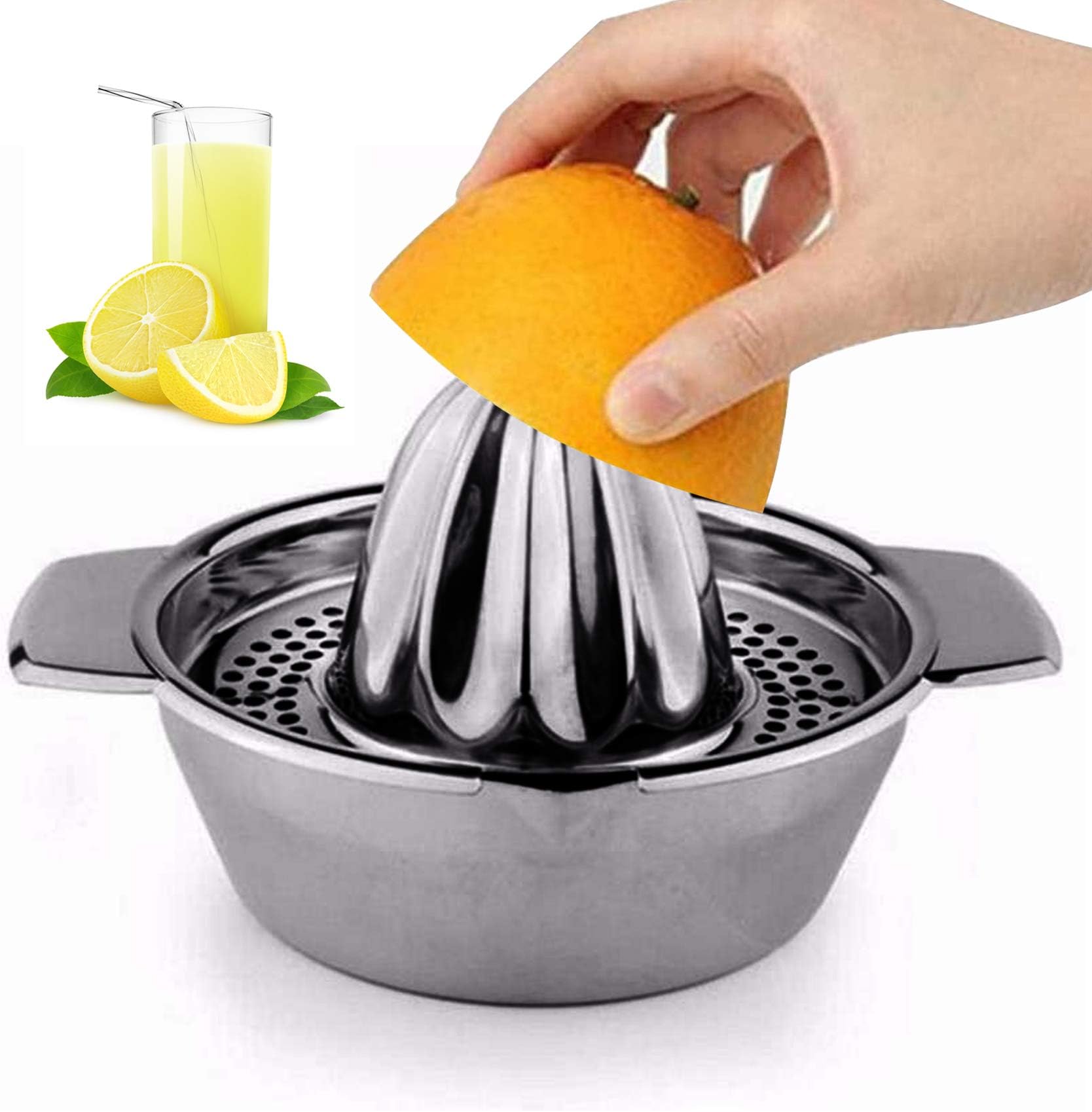 Amazon.com: Lu Cucina Citrus Juicer & Strainer - Stainless Steel - Make ...