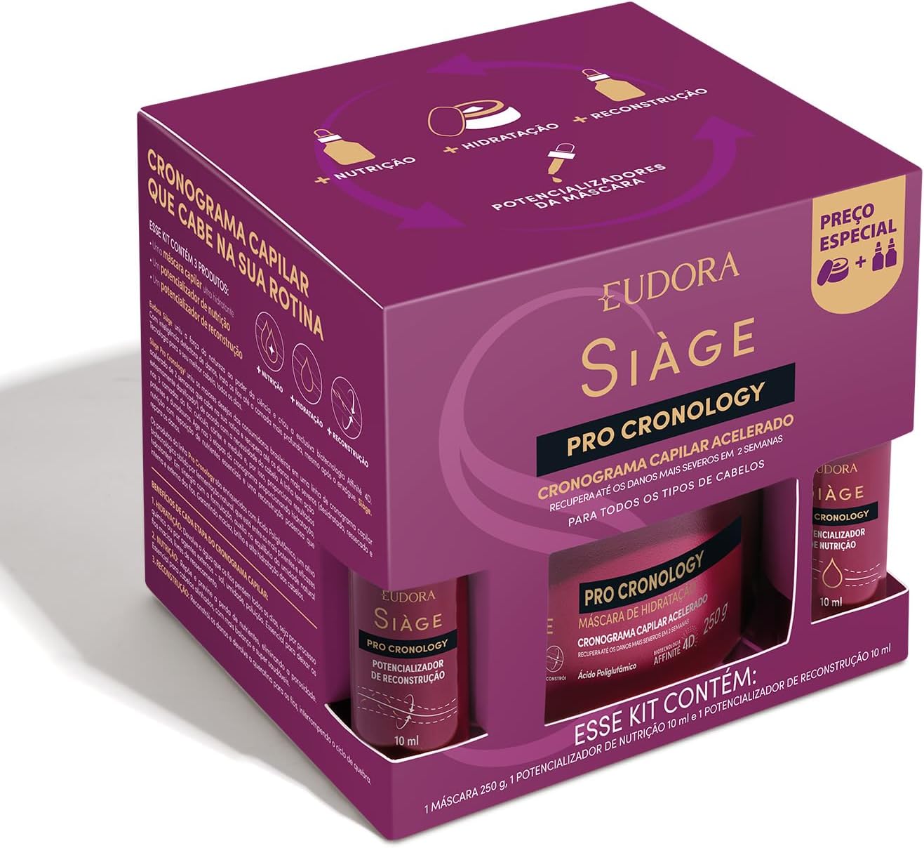 Eudora Siàge Pro Cronology Kit Cronograma Capilar Acelerado | Amazon.com.br