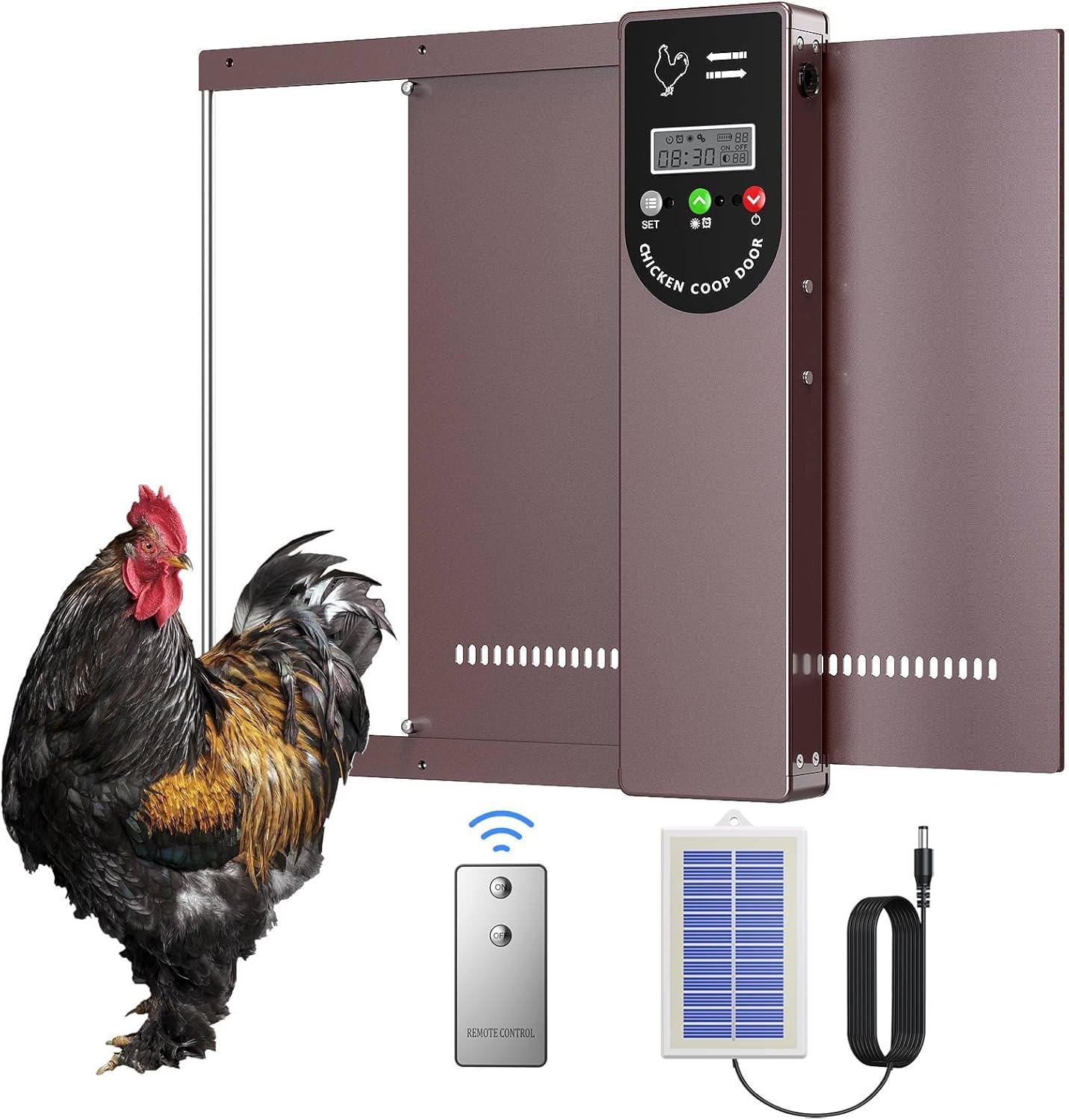 Amazon.com: Automatic Chicken Coop Door Opener - Solar Powered, Timer ...