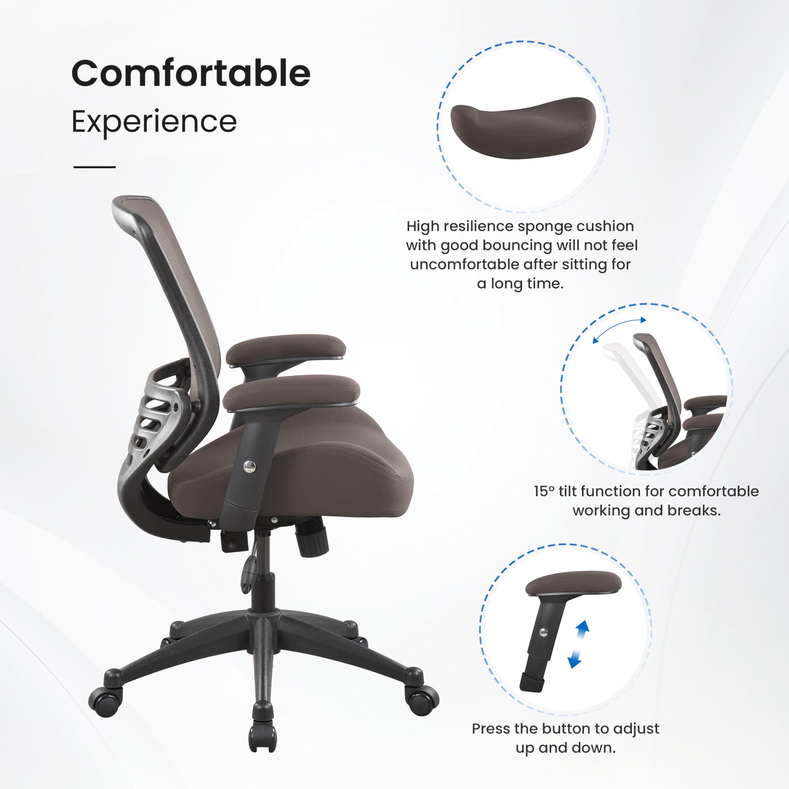 Snapklik.com : 400lbs Mesh Ergonomic Super Soft Wide Cushion Office ...