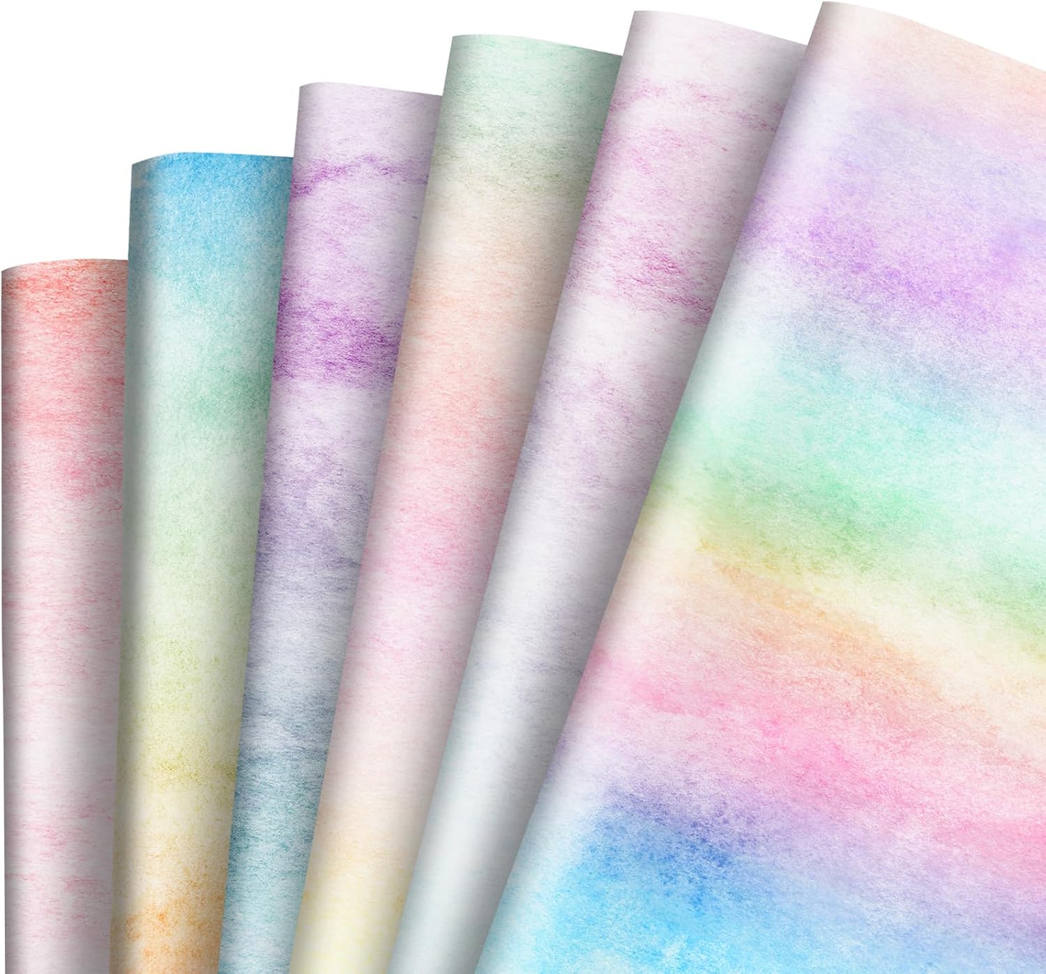 Amazon.com: AnyDesign 12 Sheet Pastel Wrapping Paper Colorful Gift Wrap ...