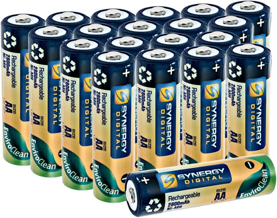 Amazon.com: Synergy Digital AA Batteries, 20-Pack, Ultra High Capacity ...