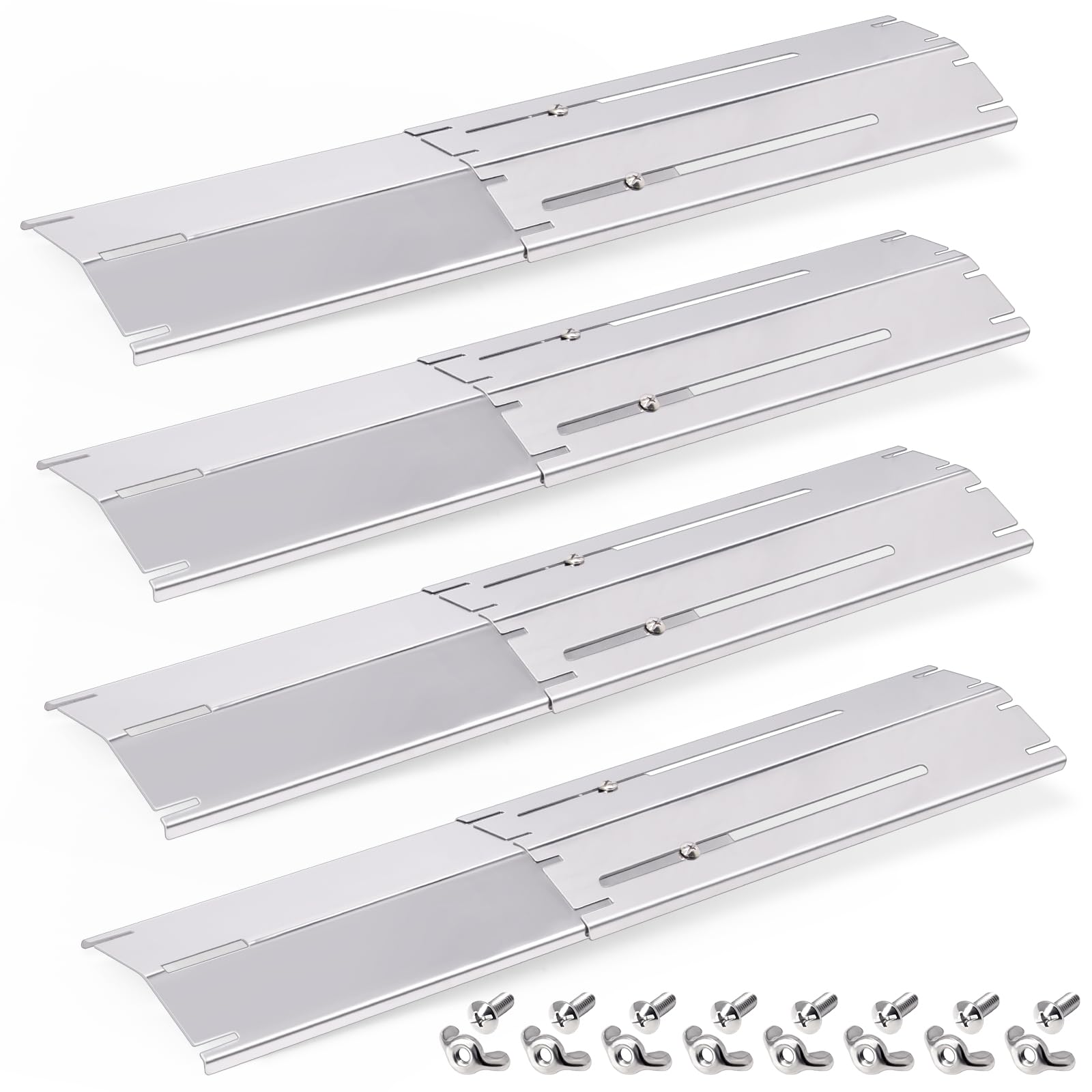 Amazon.com : Adjustable Universal Stainless Steel Grill Heat Plates ...