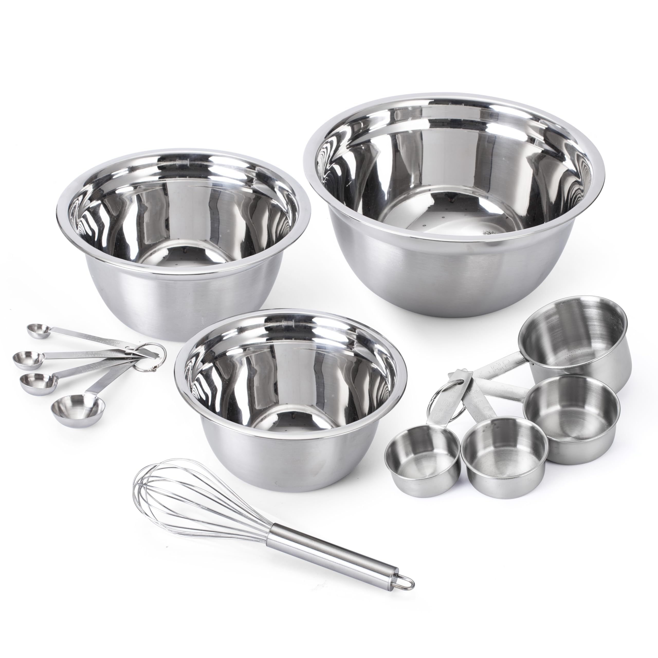 Amazon.com: COOK WITH COLOR Stainless Steel Mixing Bowls Set - Nesting ...