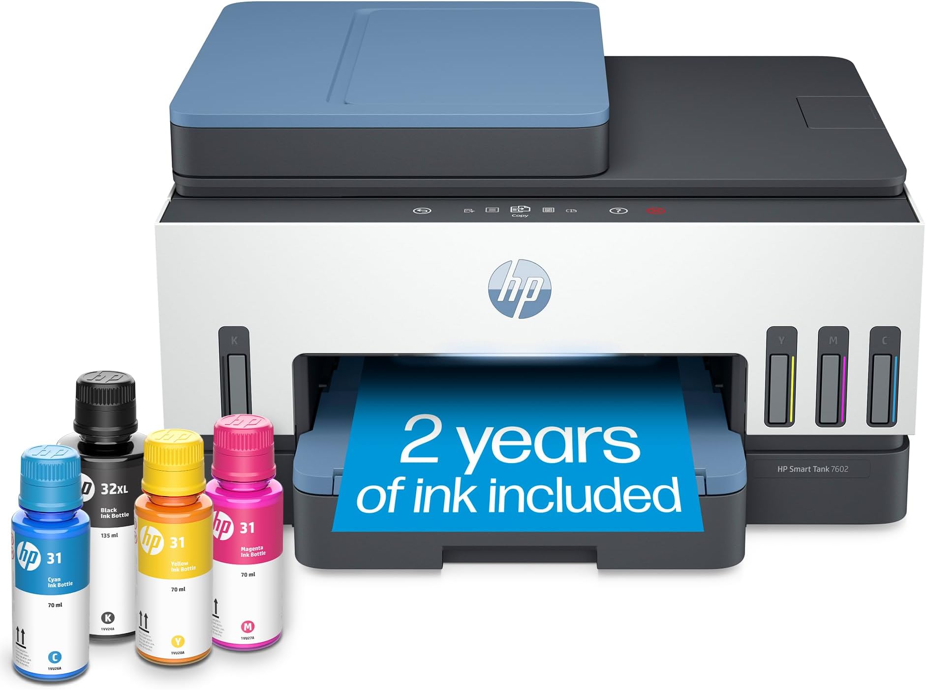 HP Smart Tank 7602 Wireless All-in-One Cartridge-Free Ink Tank Printer ...
