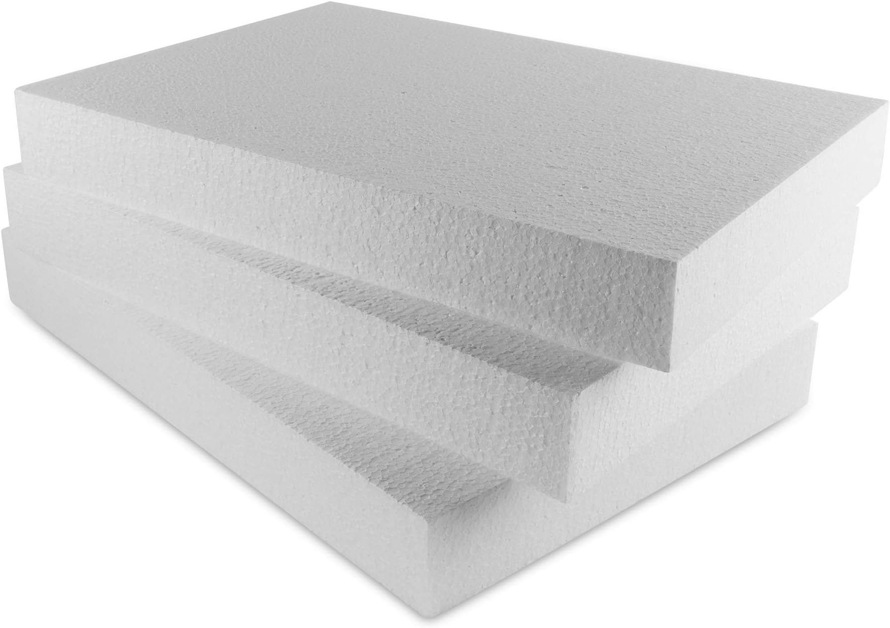 Amazon.com: Crafare 3 Pack Craft Foam Blocks 16X12X2in Polystyrene ...