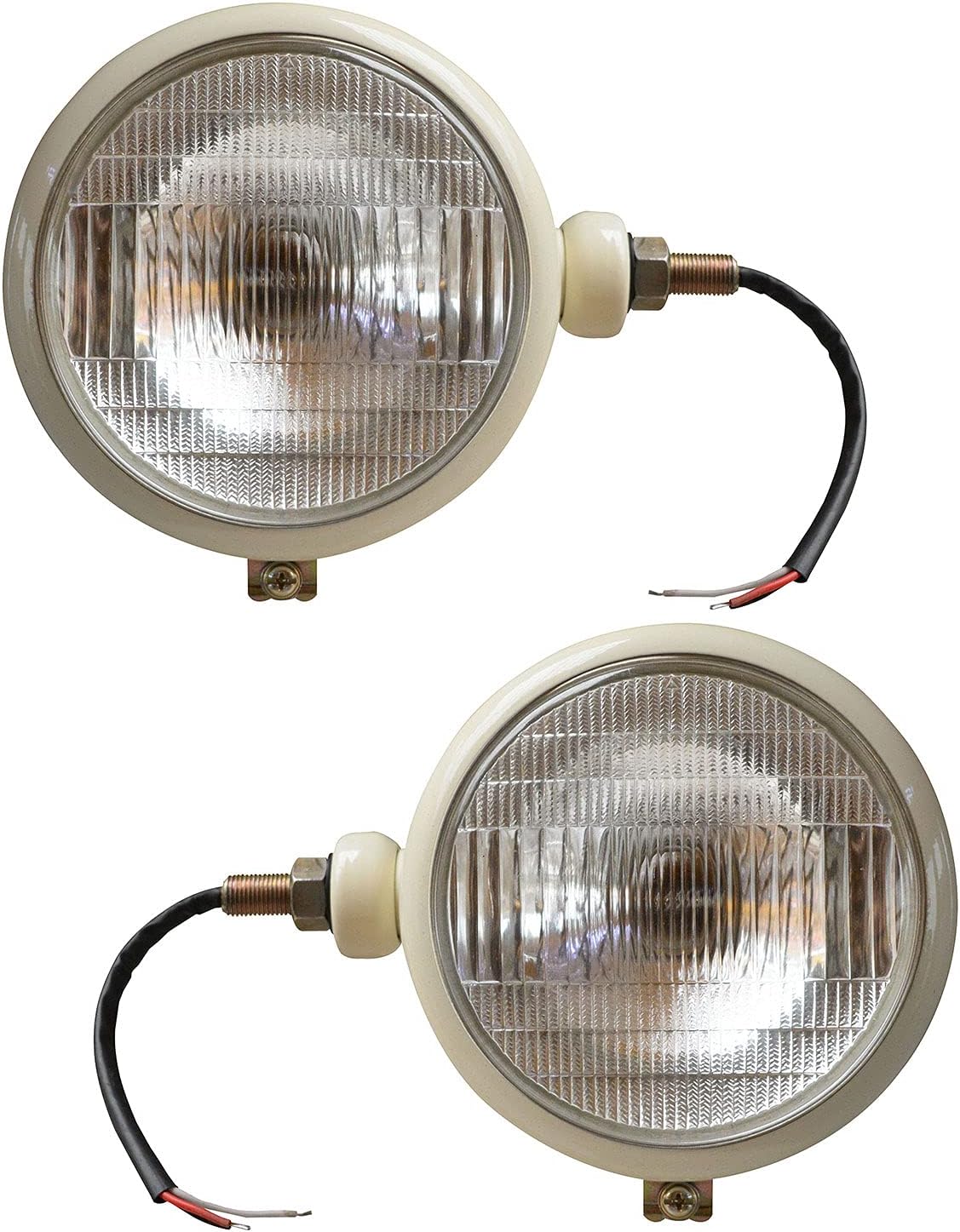 Amazon.com: 310066F Set of 2 12V Gray Tractor Head Lamp Lights for FORD ...