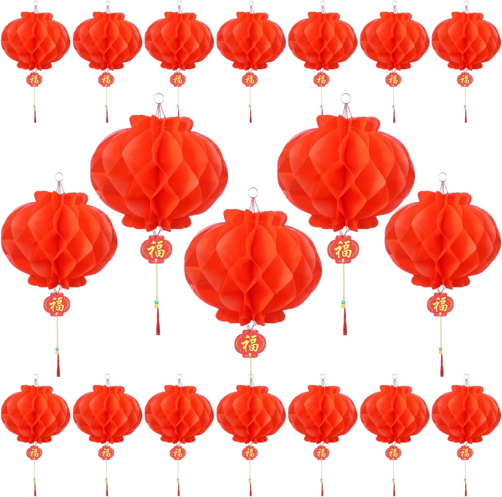 150 Pieces 10 Inch Chinese Red Paper Lanterns Chinese New Year ...