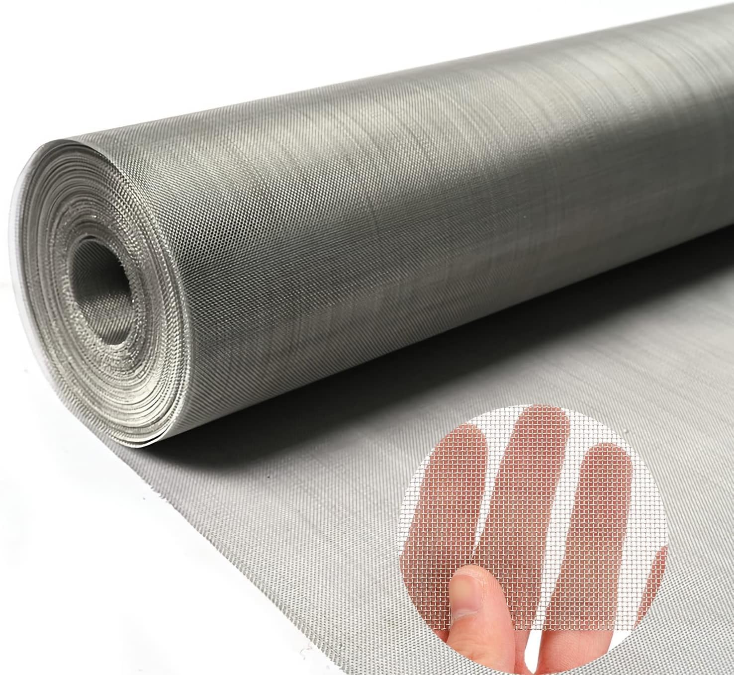 GOOFCXO 304 Stainless Steel Screen Mesh, 47.2inx98.4ft/1.2x30m Tear ...