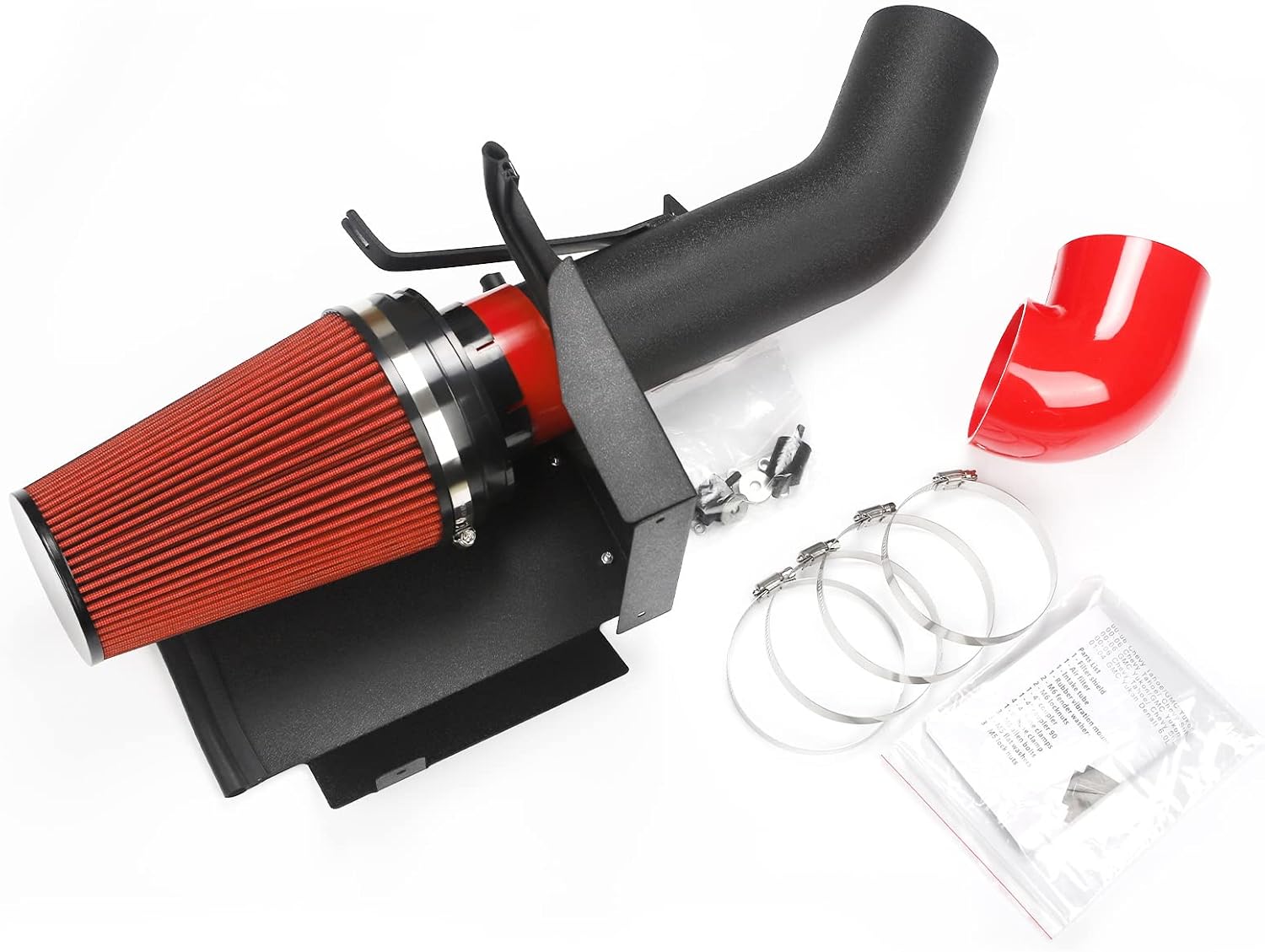 4 inch Cold Air Intake Kit + Heat Shield with Air Filter for 1999-2006 ...