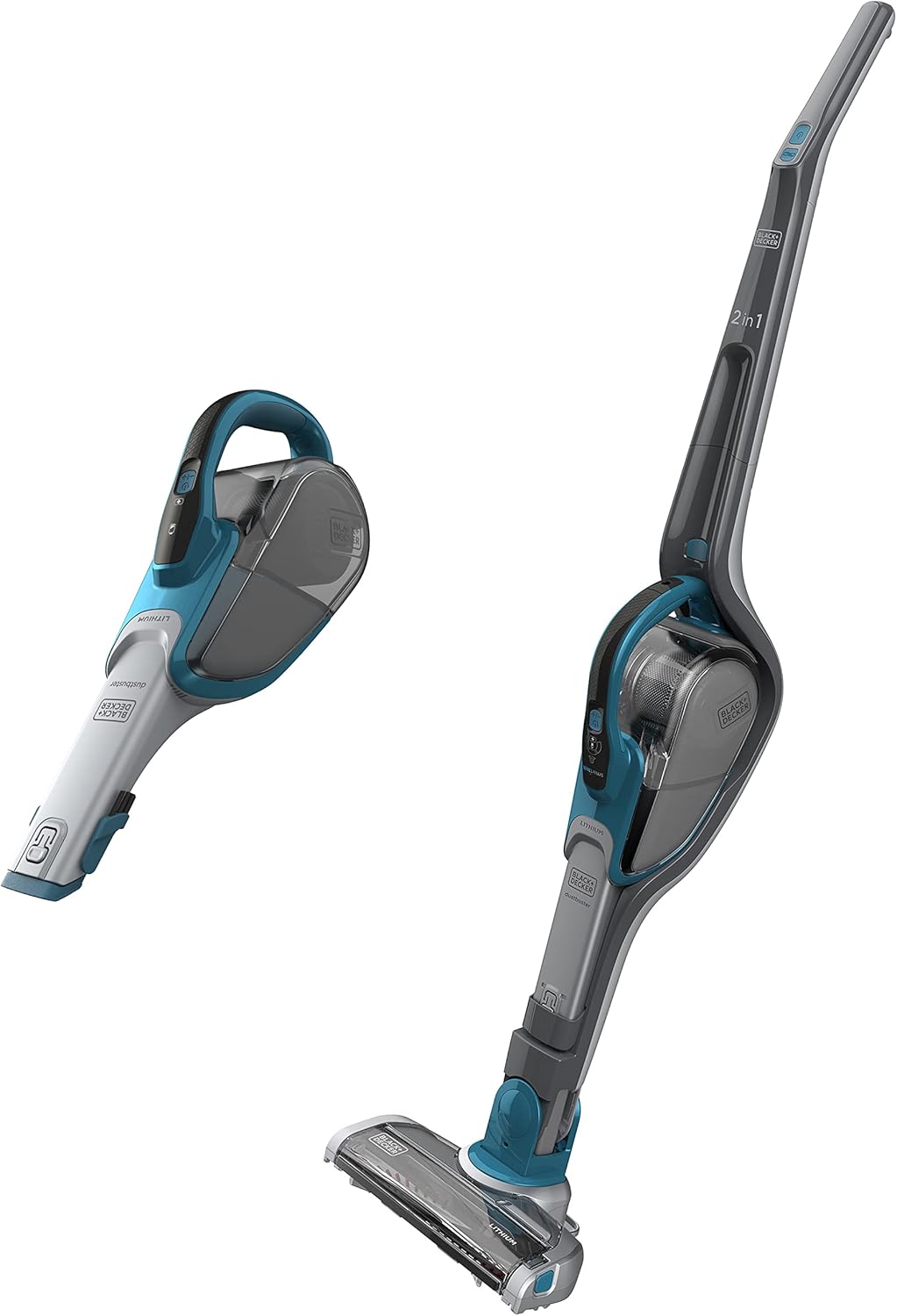 Black+Decker 18V 25W Li-Ion 2-In-1 Cordless Smart Tech Stick Vacuum ...