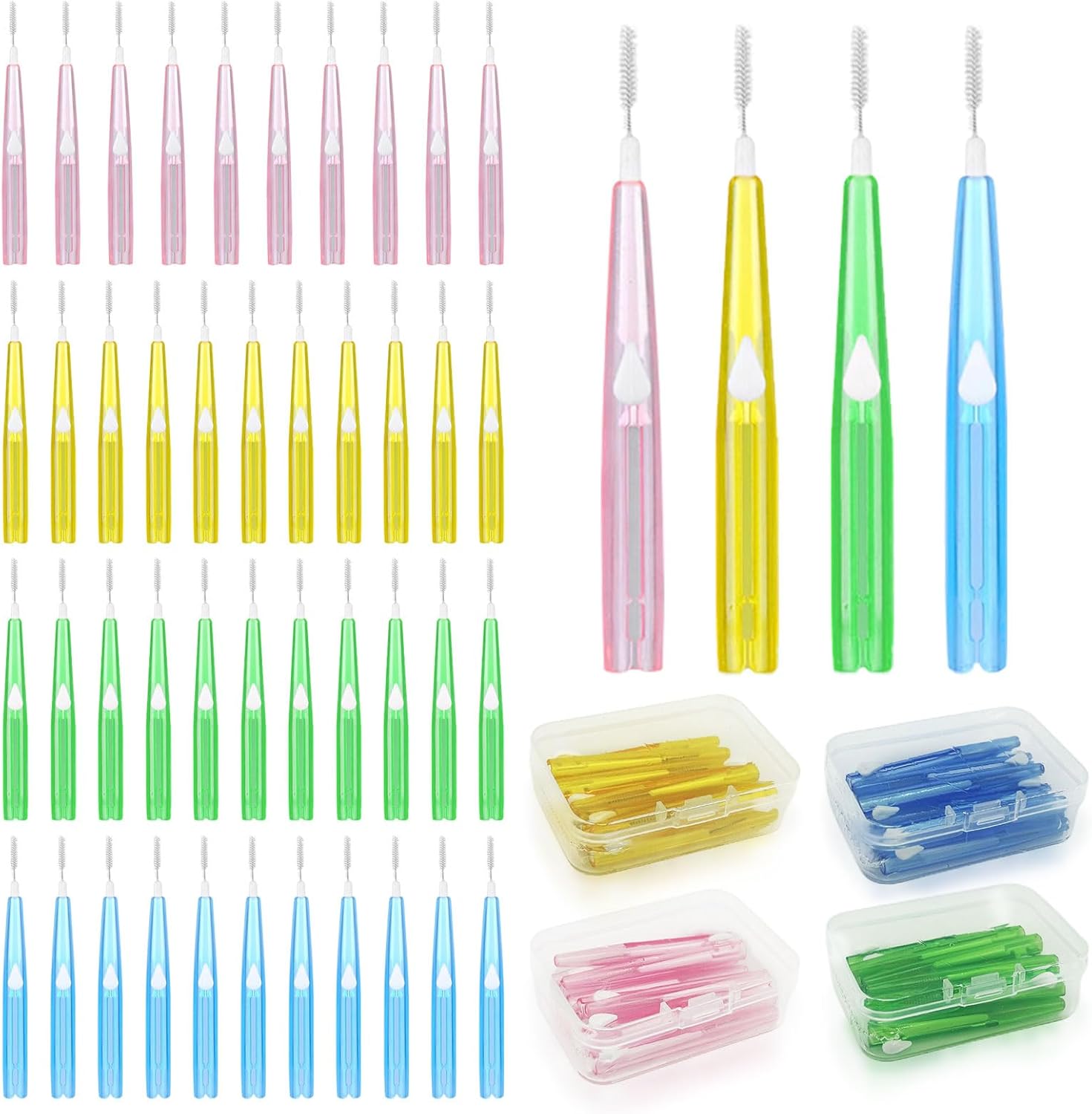 SKHAOVS 40 Pieces Interdental Brush 0.7mm Retractable Tooth Cleaner ...