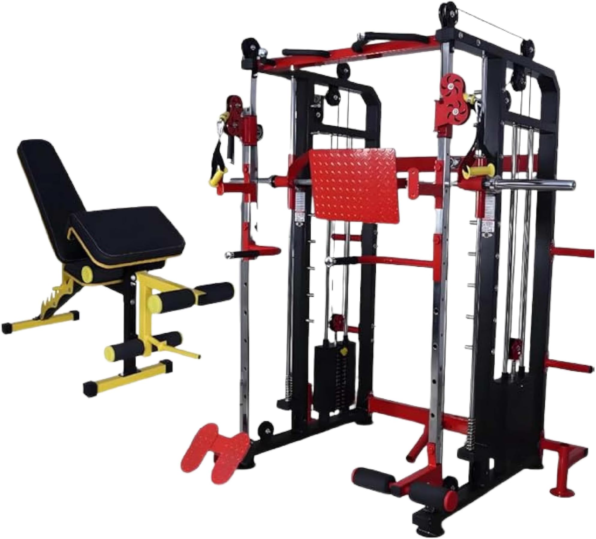 GAMMA FITNESS FTS-101 Multi Gym Functional Trainer with Smith Machine ...