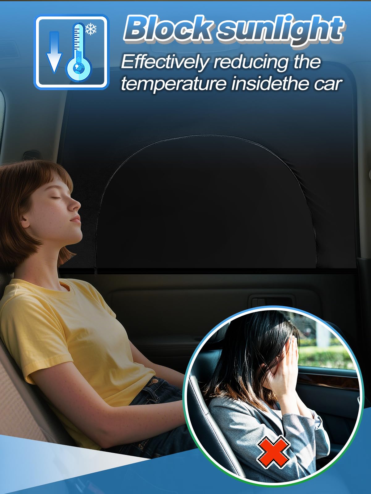Snapklik.com : Car Window Shades For SUV - 4 Pack Stretchy Sun Shade ...
