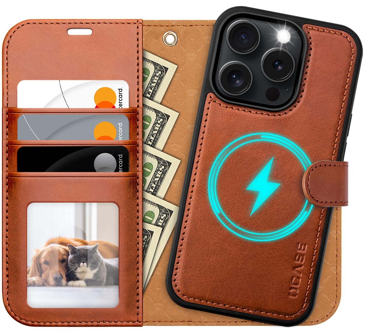 Amazon.com: OCASE for iPhone 16 Pro Case Detachable Wallet Case with ...