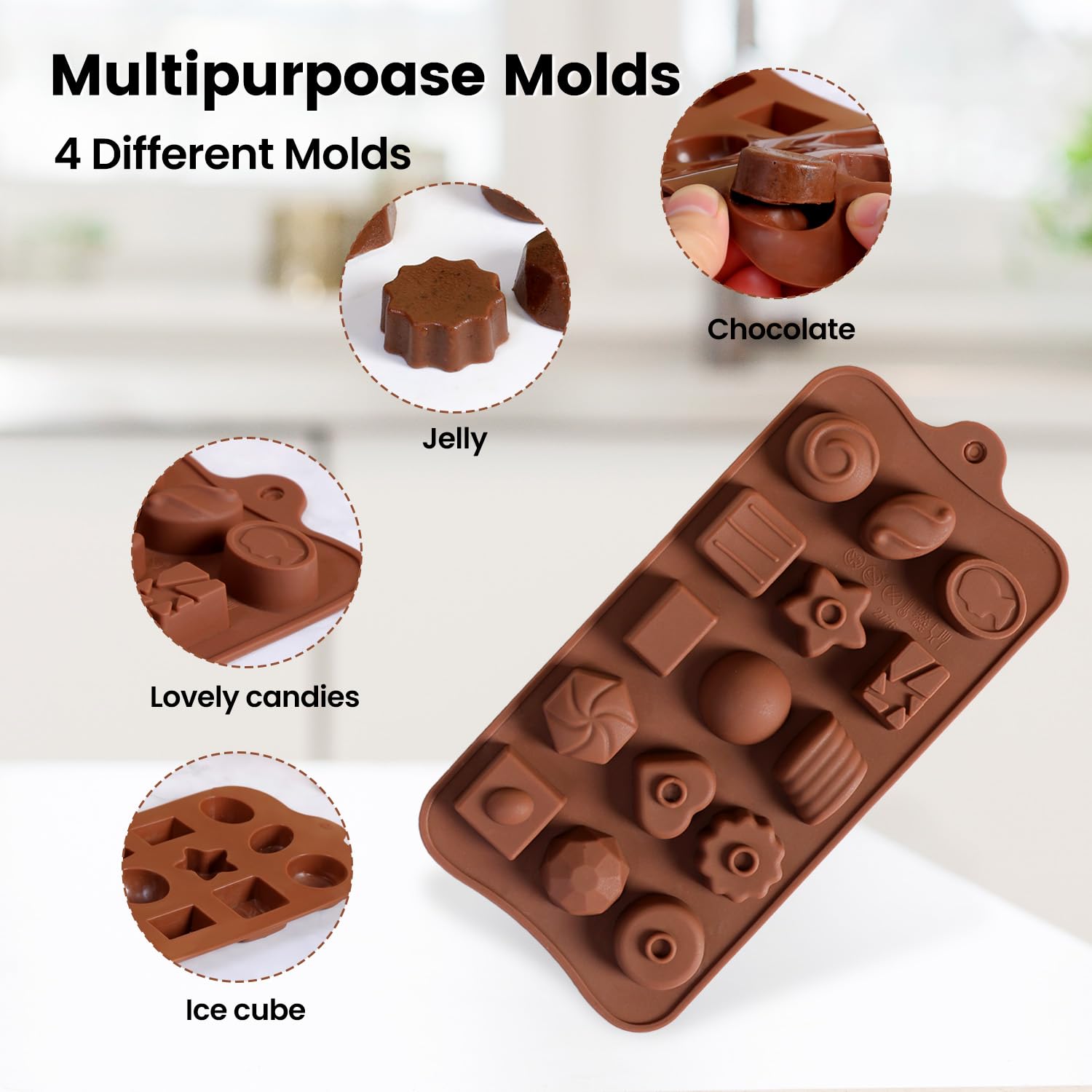 Snapklik.com : Chocolate Molds - Non-Stick, Break Apart Maker, Food ...