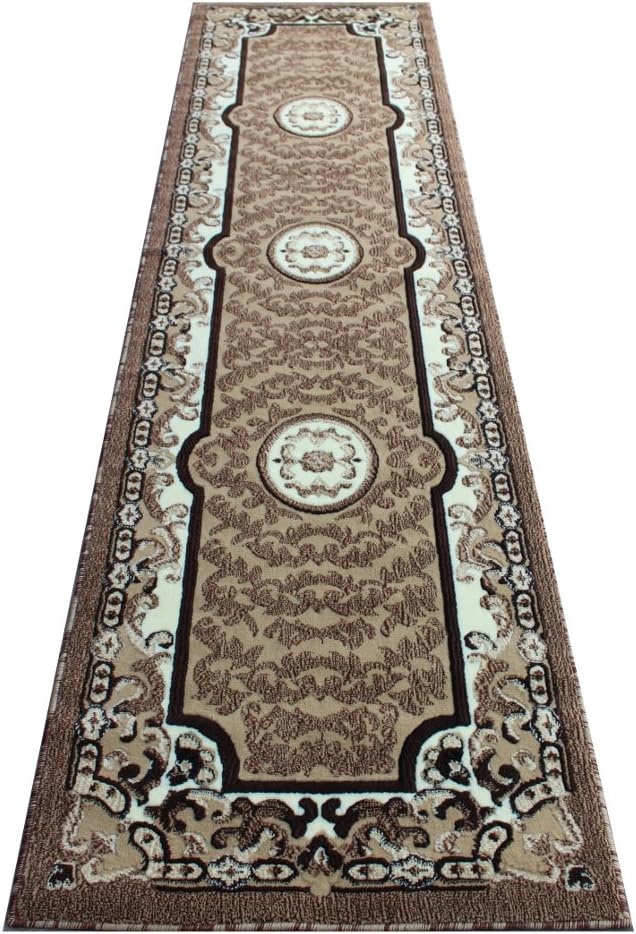 Amazon.com: Masada Rugs Traditional Area Rug Runner Beige (32 Inch X 10 ...