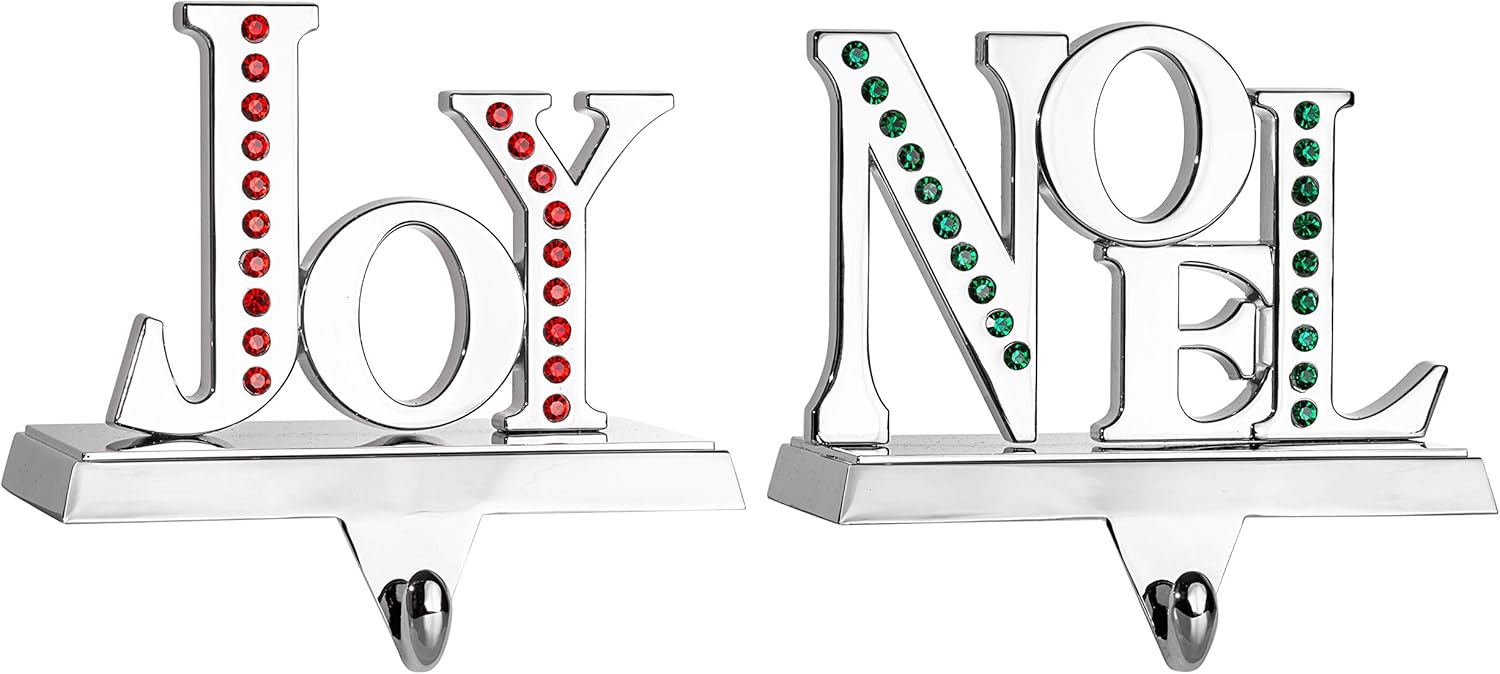 Amazon.com: Klikel Stocking Holder Set of 2 - Joy Noel Christmas ...