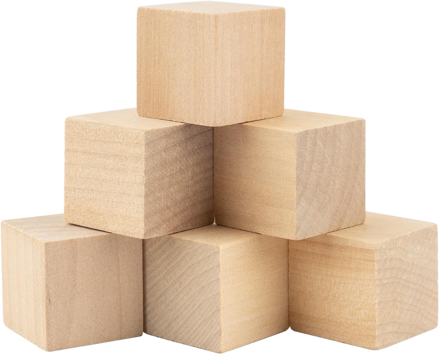 Amazon.com: Unfinished Wooden Blocks 1 inch, Pack of 50,Small Wooden ...