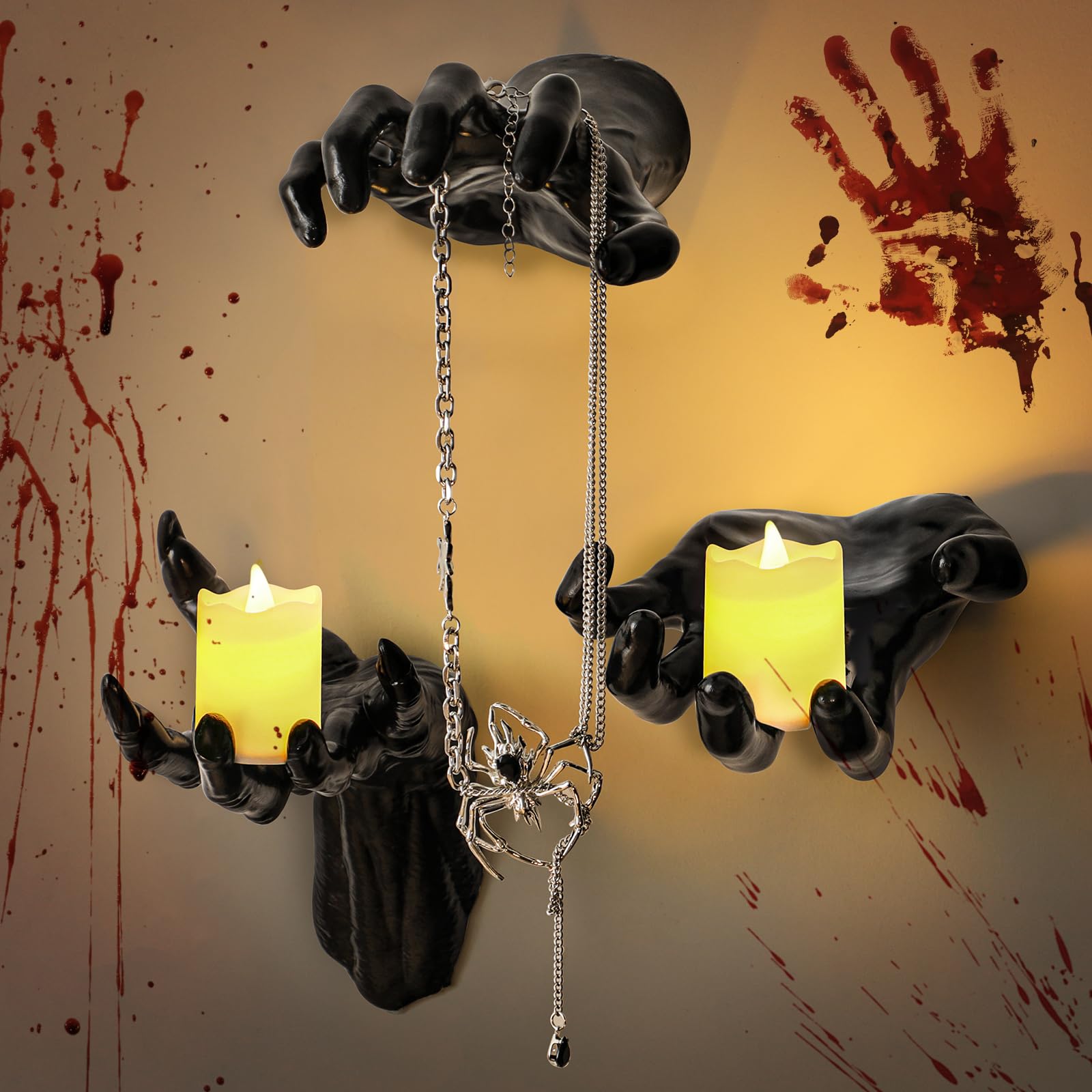 Snapklik.com : Halloween Decorations, 3 Pack Wall Mounted Creepy ...