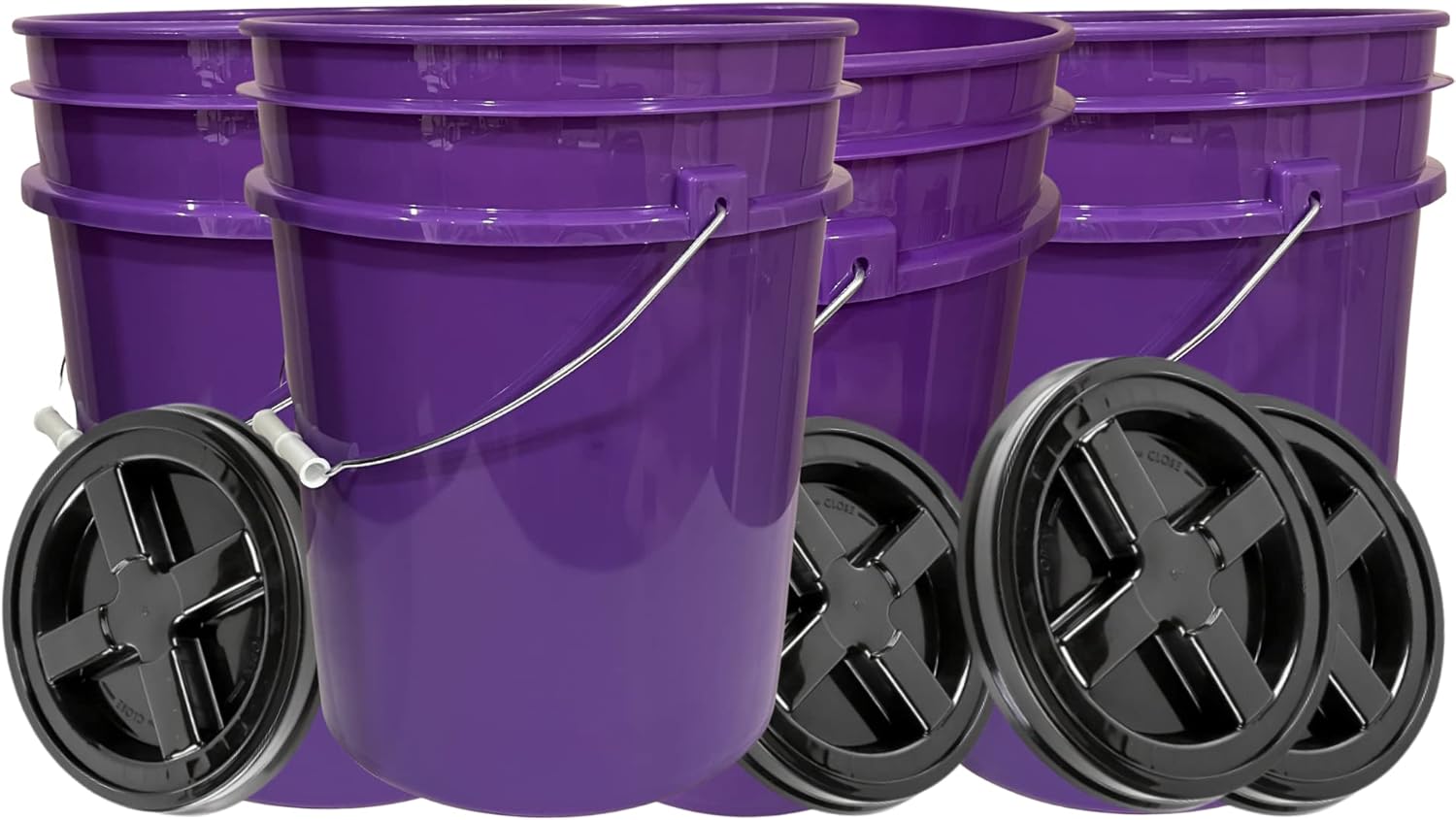 Amazon.com: House Naturals 5 Gallon Purple Food Grade Plastic Bucket ...