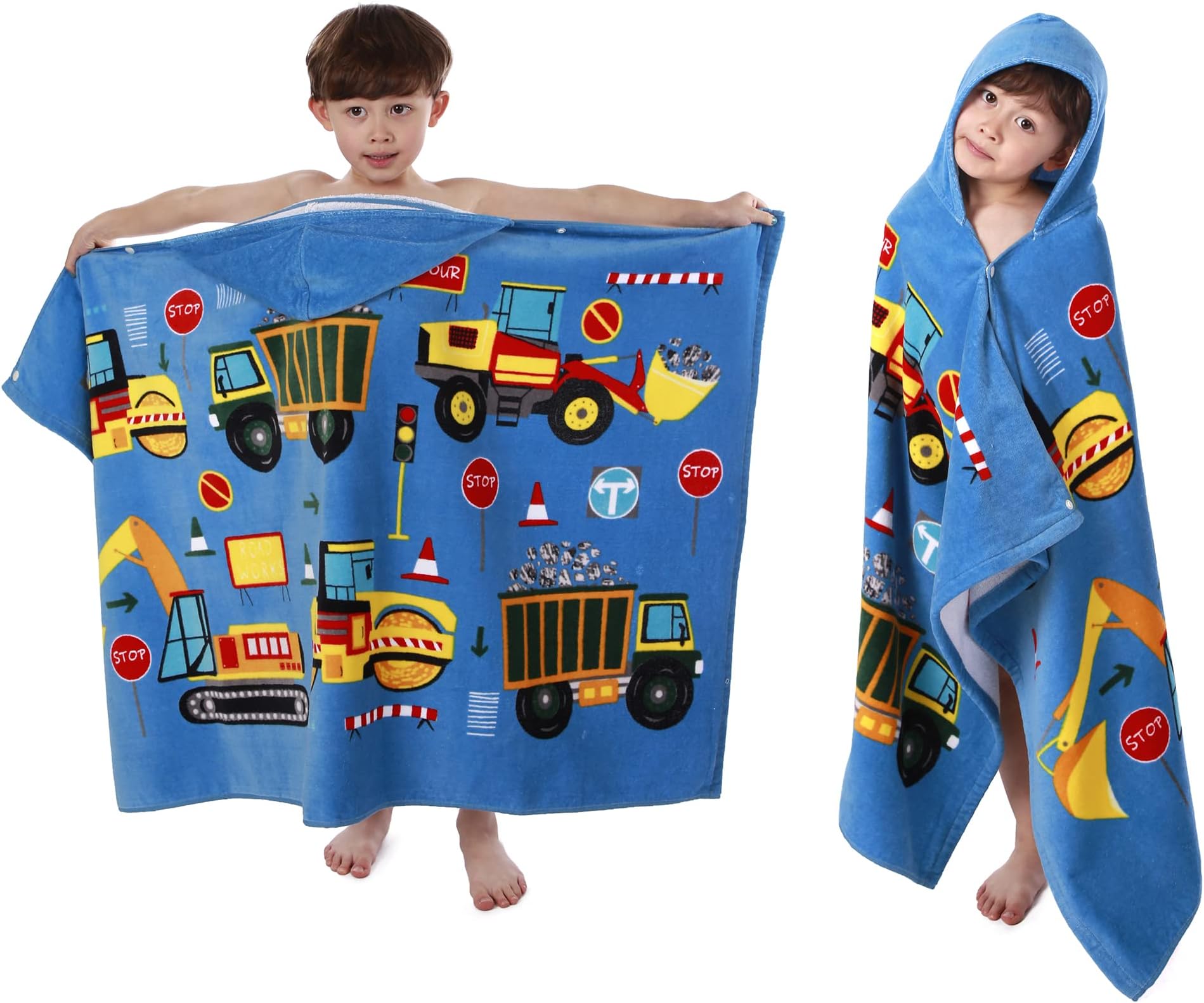 Amazon.com: Gealaek Hooded Towel for Toddlers 5-12 Years Boys Girls ...