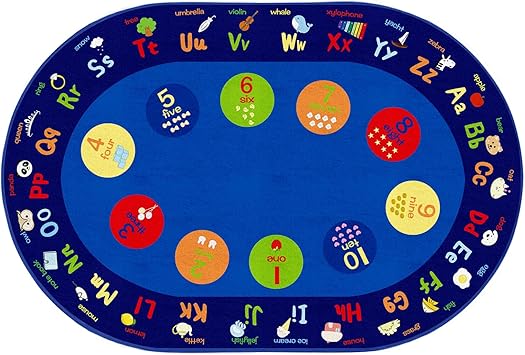 Amazon.com: Bodoniy ABC Alphabet Numbers Classroom Rug, 6ft × 9ft Large ...