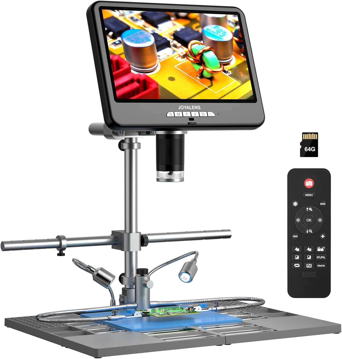 Amazon.com : JL210S Plus 10.1" 4K 60FPS HDMI Digital Microscope, 64MP ...
