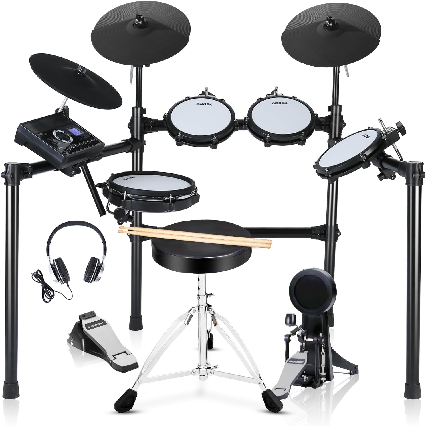 Amazon.com: AODSK Electric Drum Set,Electric Drum Kit for Adults ...