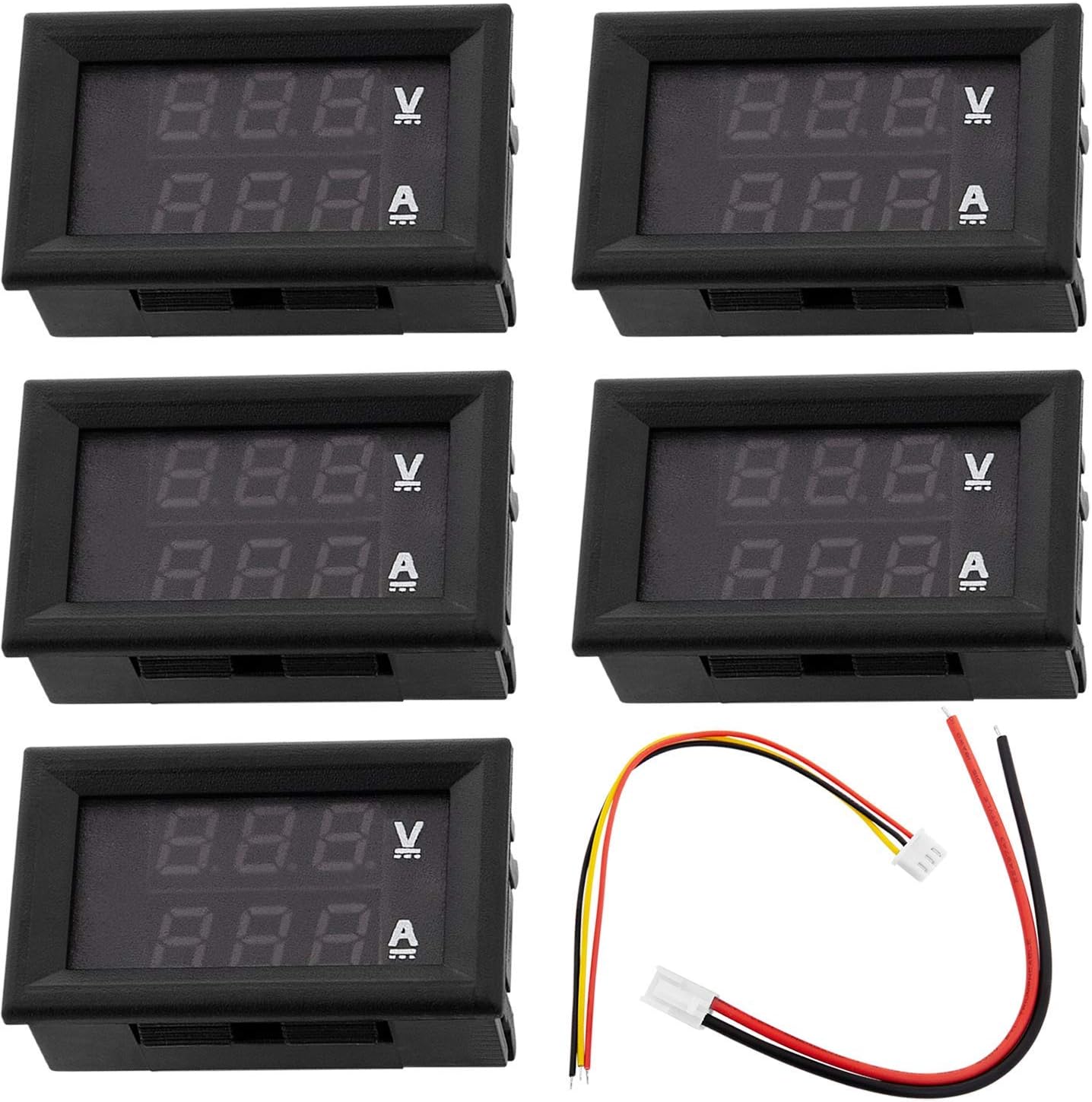 AZDelivery 3 x Digital Multimeter Dual LED Display Voltmeter DC 4.5V ...