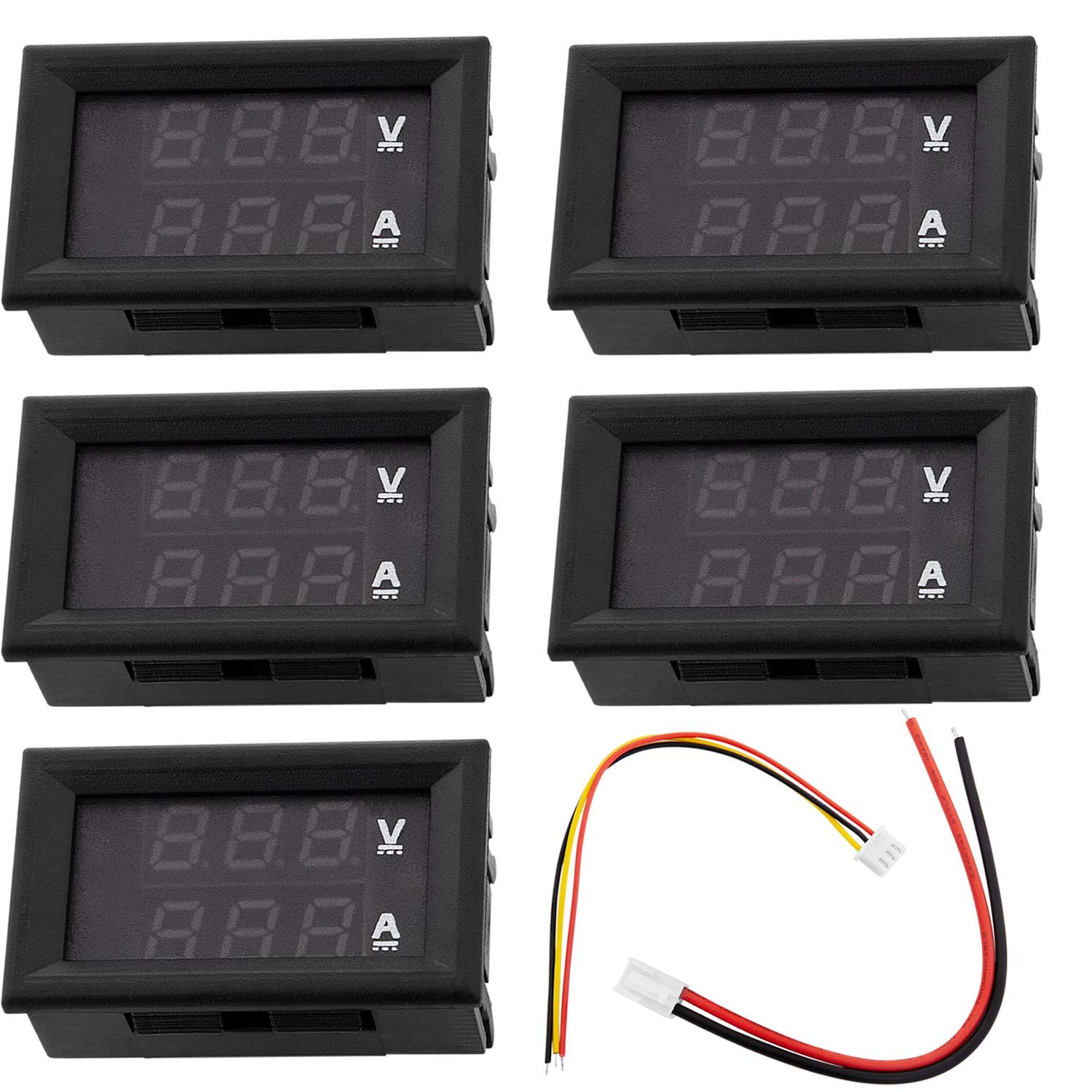 AZDelivery 5 x Digital Multimeter Dual LED Display Voltmeter DC 4.5V ...