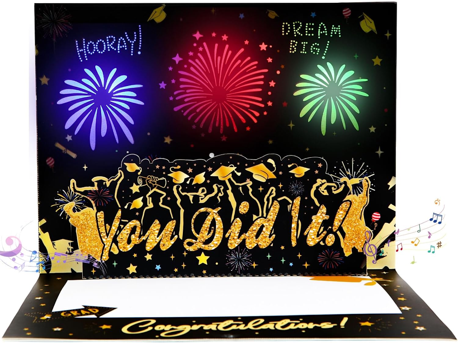 Amazon.com : Graduation Cards 2024, Fireworks 3D Pop-Up Card ...