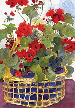 Amazon.com : Toland Home Garden 109136 Geranium Basket Spring Flag ...