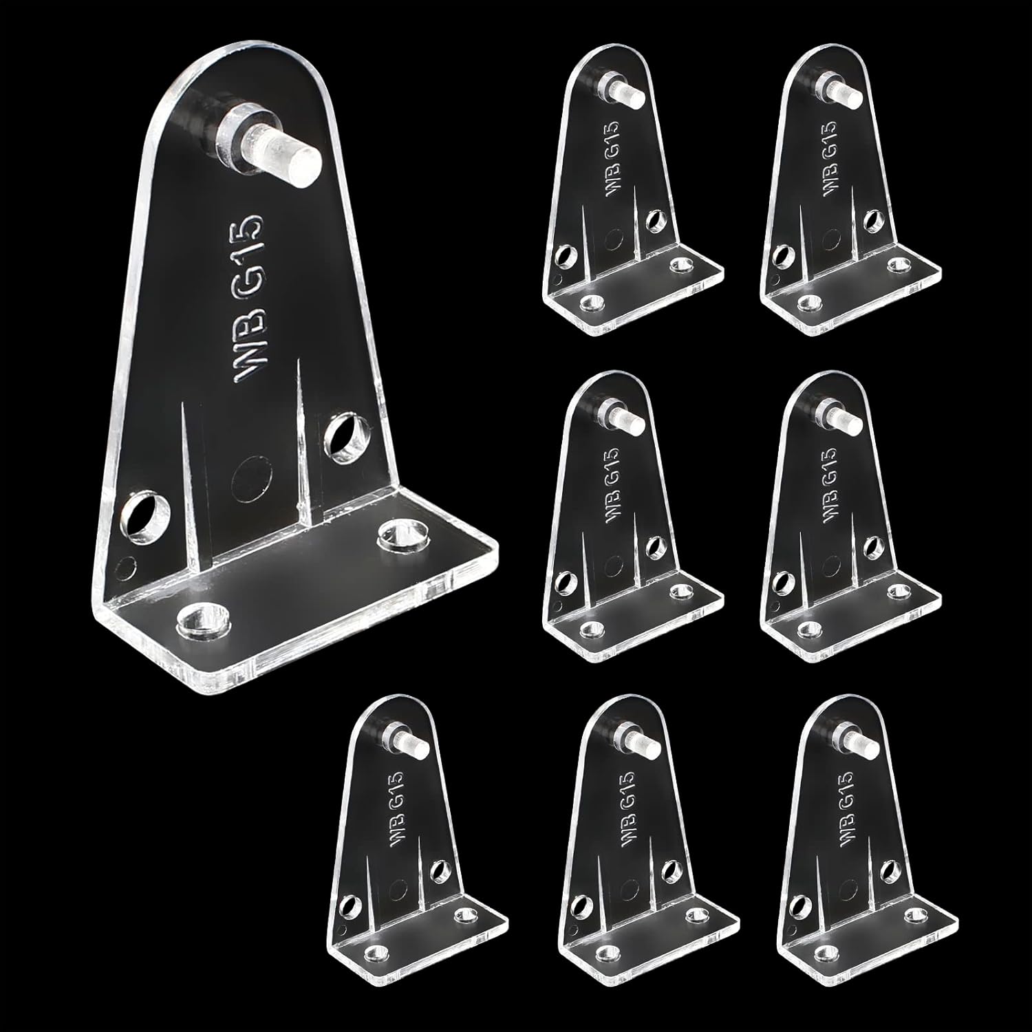 Amazon.com: Rierdge Plastic Hold Down Brackets, 8 Pcs 2” Clear Plastic ...