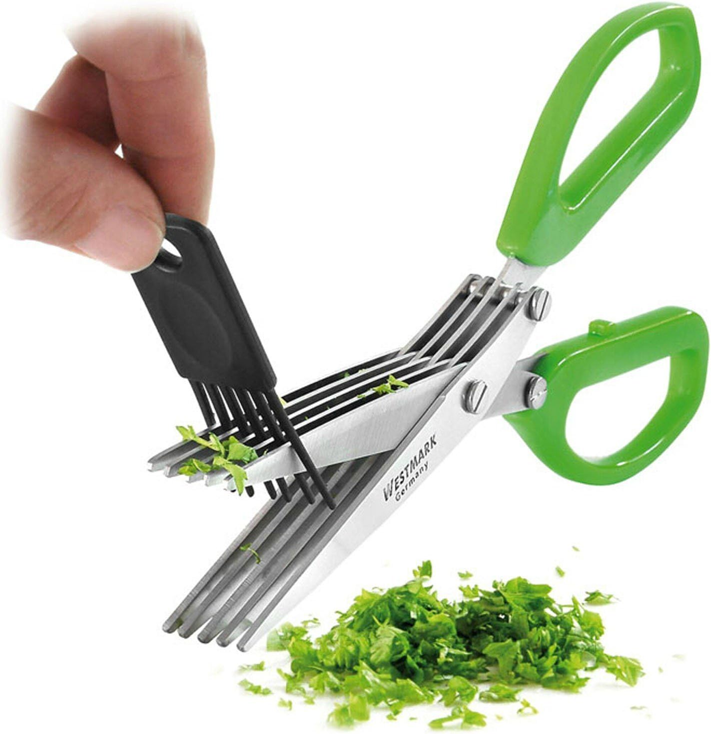 Amazon.com: Westmark Germany Stainless Steel 5-Blade Herb Scissors with ...