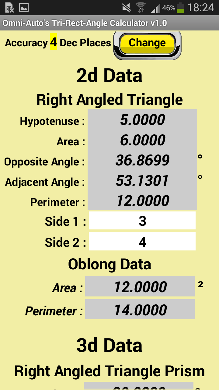 Tri-Rect-Angle Calculator - App on Amazon Appstore