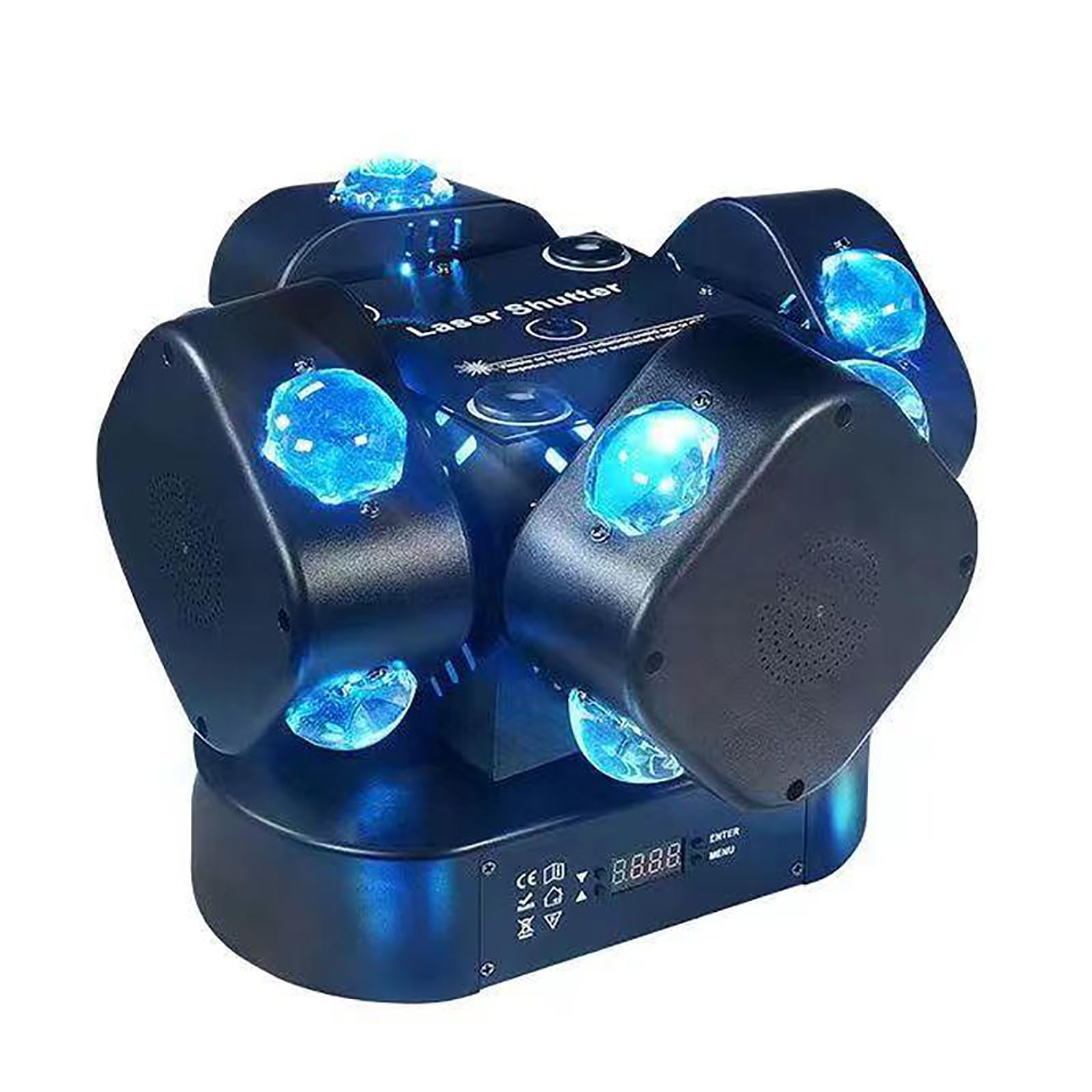 Moving Head Beam Light, 4 Rotating Moving Head RGBW Stage Lighting ...