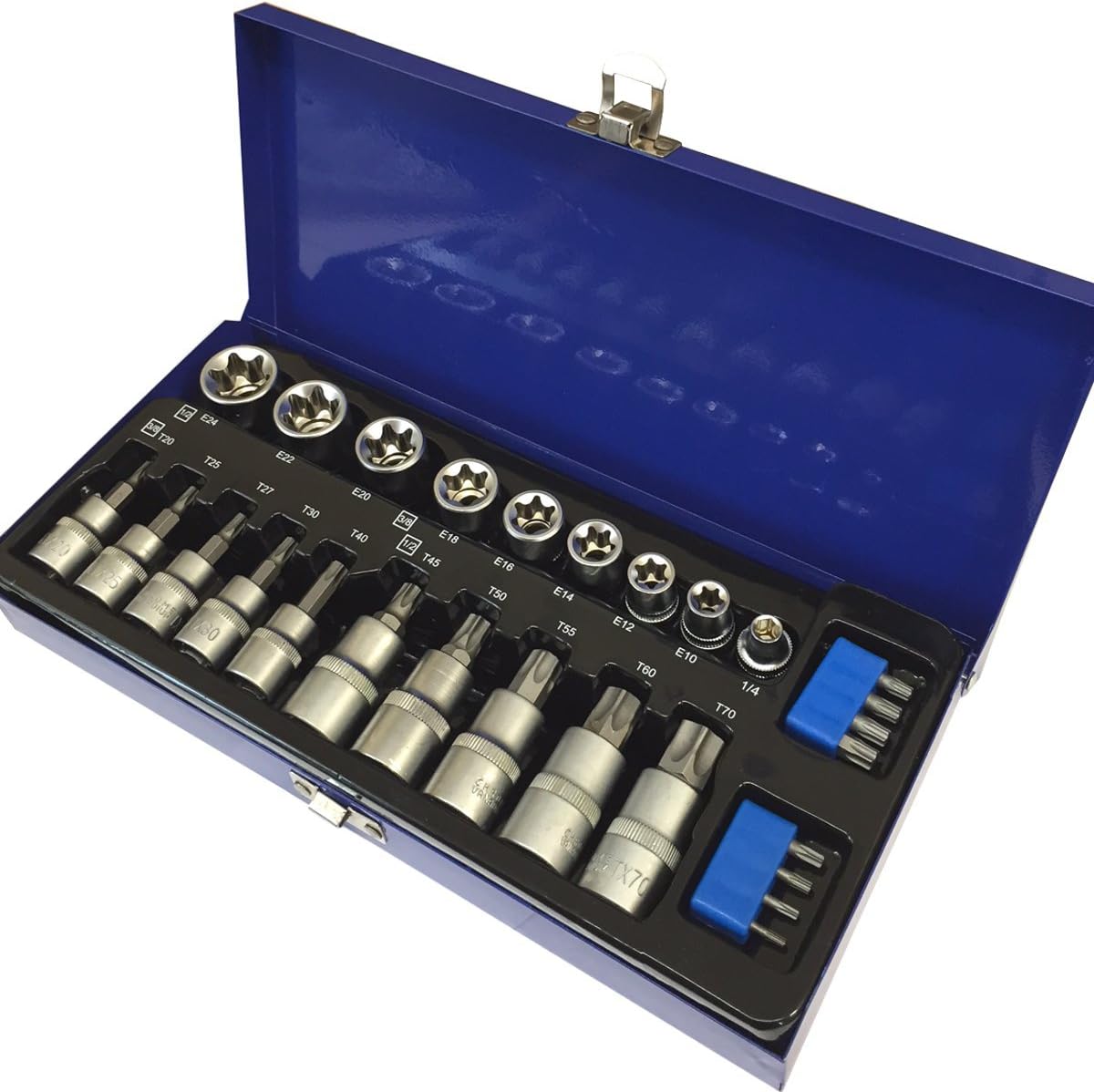 3/8" & 1/2" Drive TRX Socket Set - T20 - T70 & E10 - E24 Male and ...