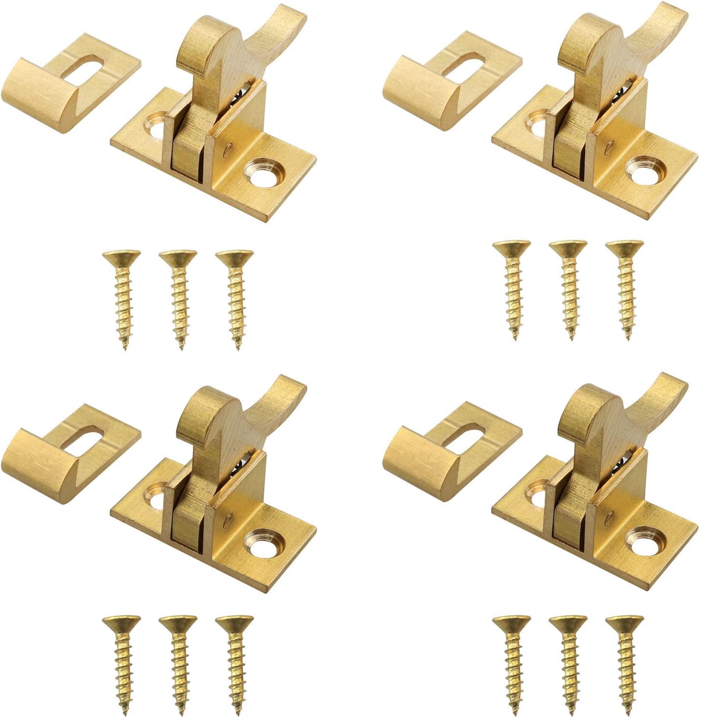 HSCGIN Elbow Latch 4Set Brass Heavy Duty Door Elbow Latch with Screws ...