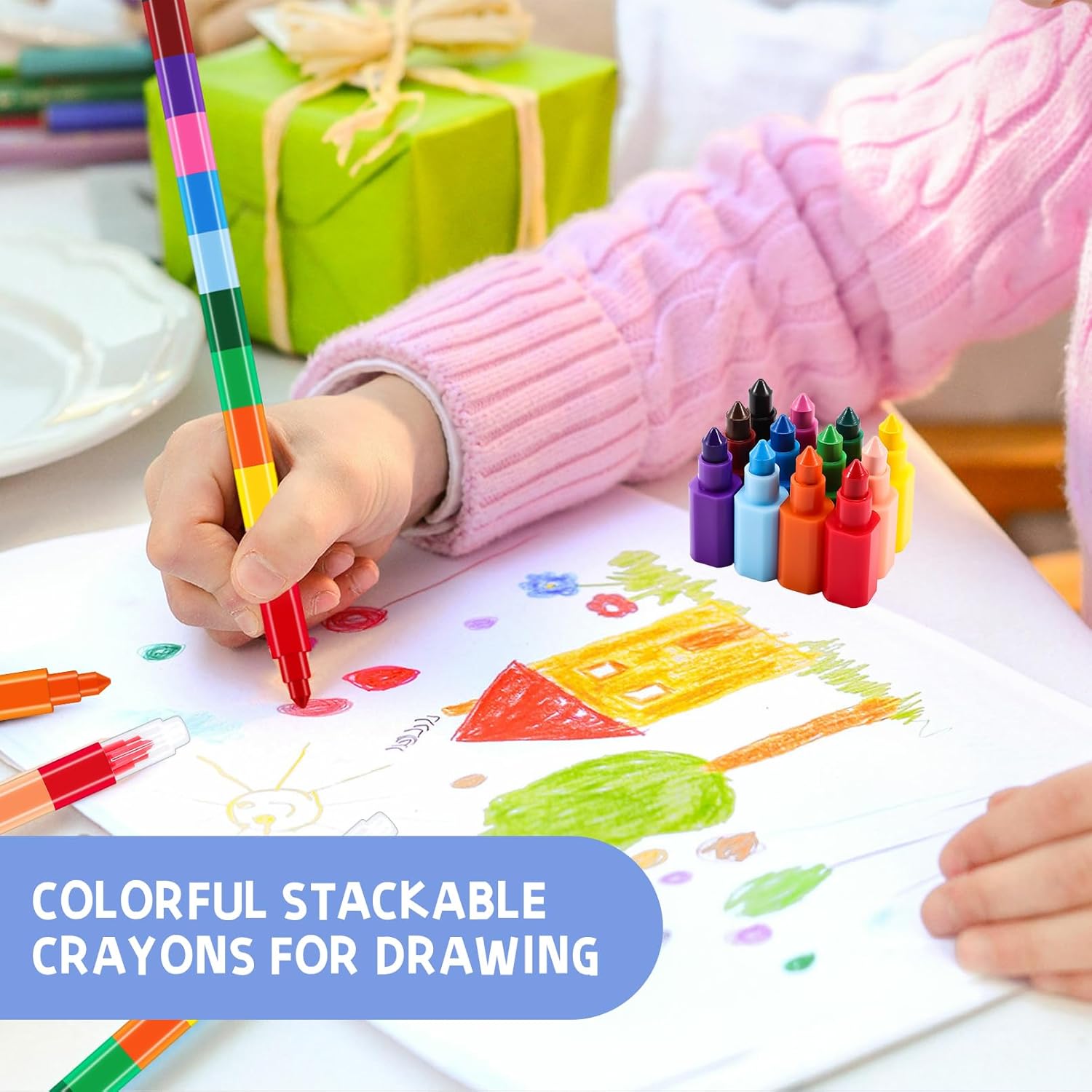 Stacking Crayons, 24 Pieces Buildable Rainbow Philippines | Ubuy