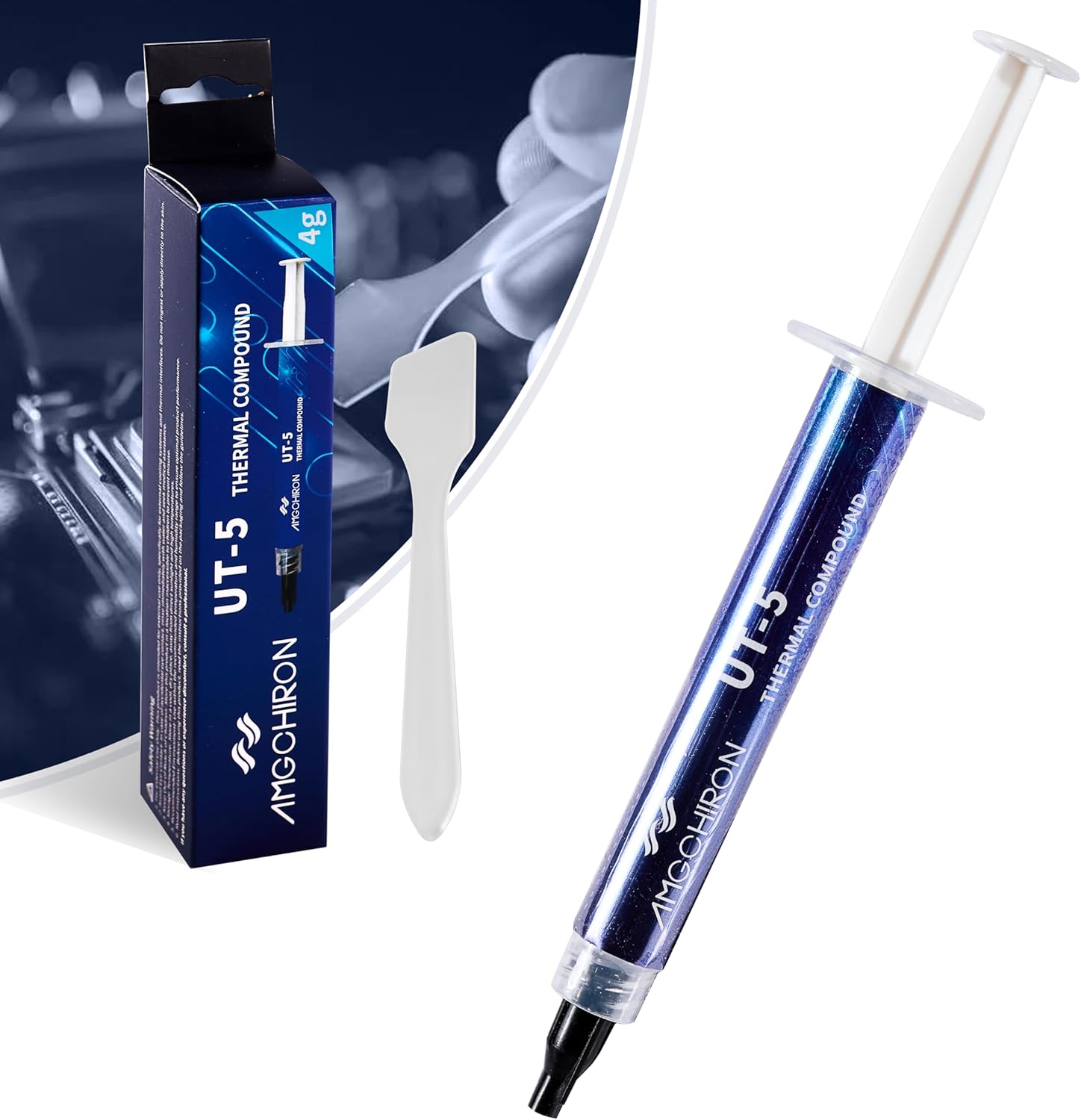AMGCHIRON Thermal Paste CPU Silver Compound (UT-5, 4g), Non-Conductive ...
