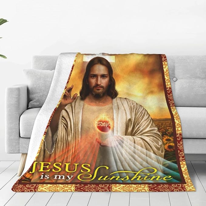 Amazon.com: Christian Jesus Blanket Christ Religious Decor Throw ...