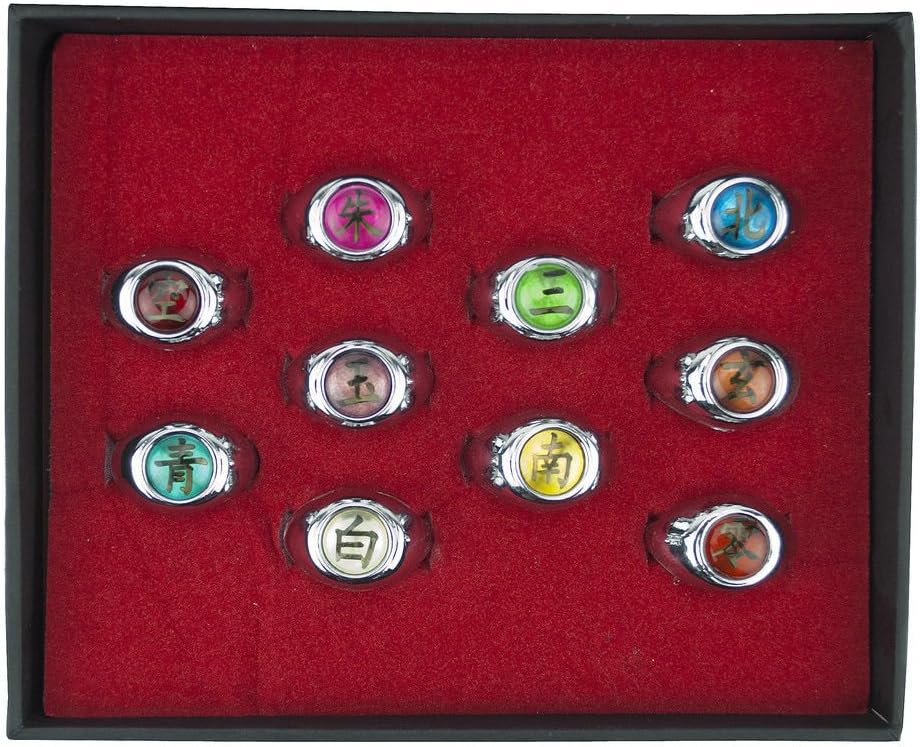 Naruto Akatsuki Ensemble de bague de 10 pièces : Amazon.fr: Jeux et Jouets