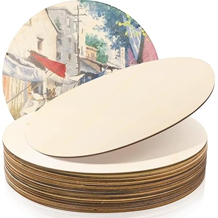 20 Pieces 12 Inch Round Wood Discs for Crafts, Audab Unfinished Wood ...