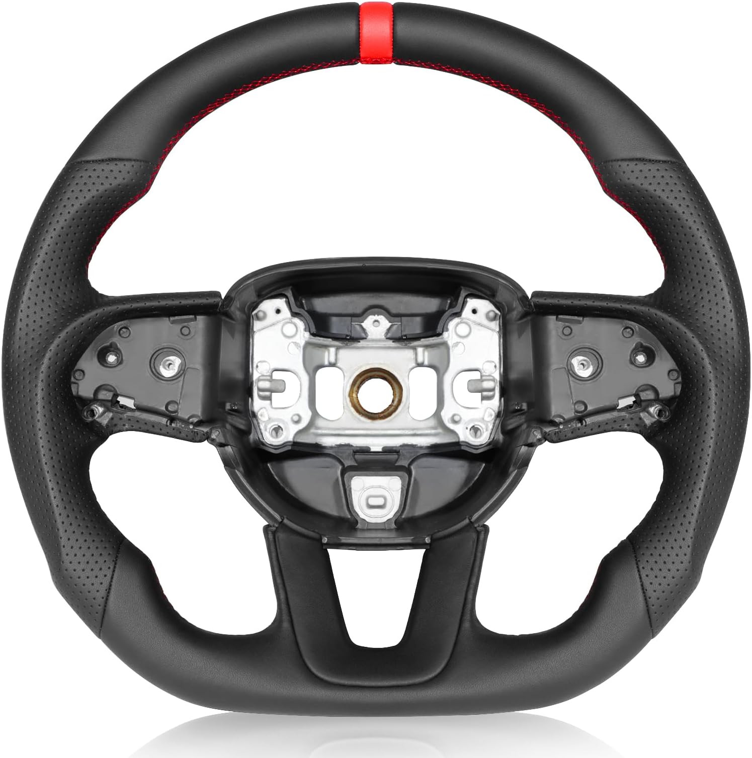 Amazon.com: Steering Wheel, 3K Carbon Fiber D-shaped Flat-bottom with ...