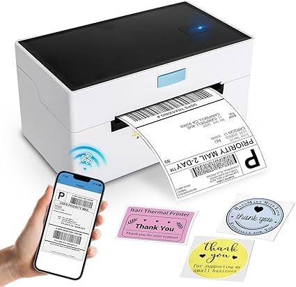 Bluetooth Thermal Label Printer, 4x6 Packages Shipping Label Printer ...